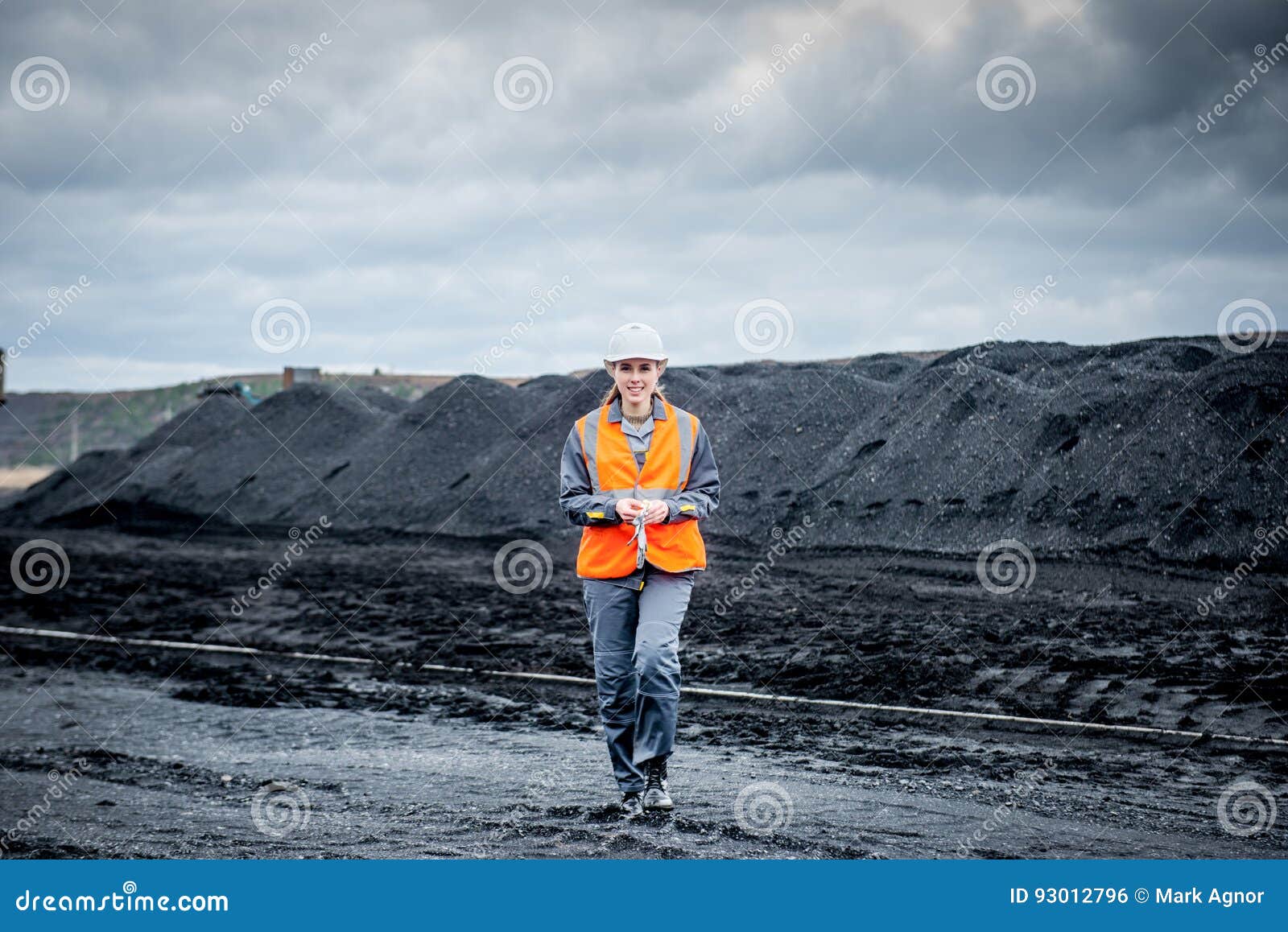 Coal mining worker stock photo. Image of fossil, check - 93012796