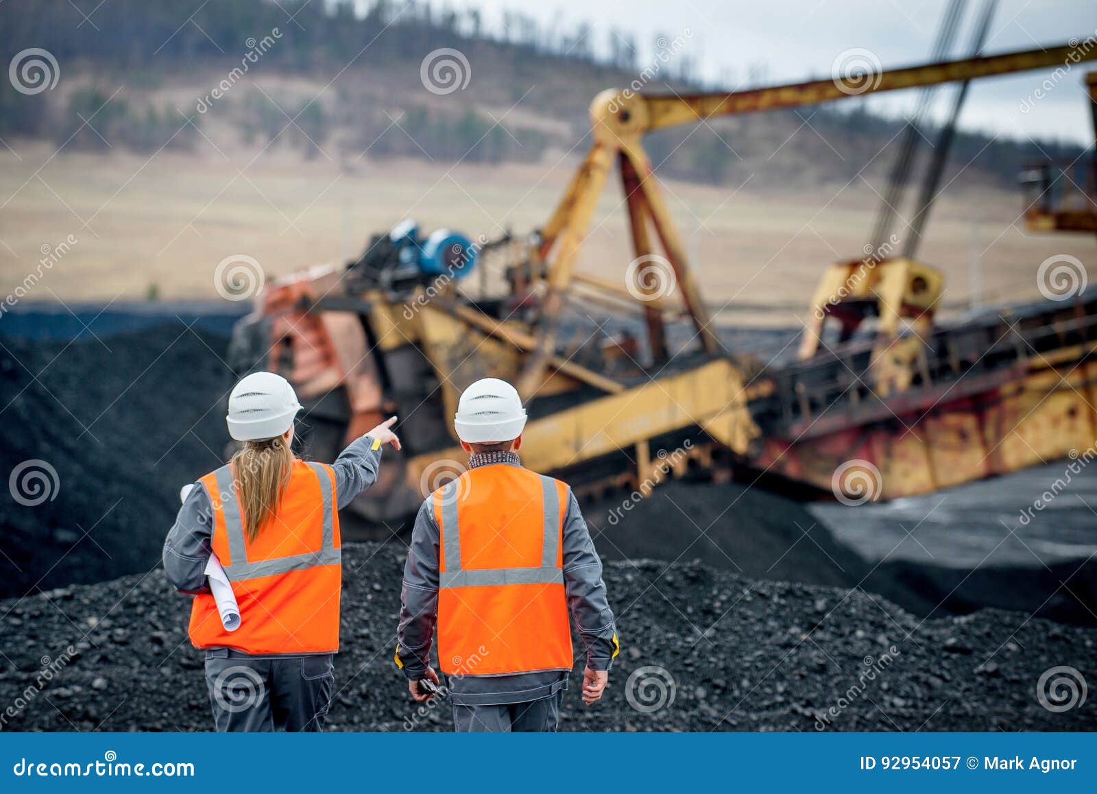 Coal mining workers stock image. Image of excavation - 92954057