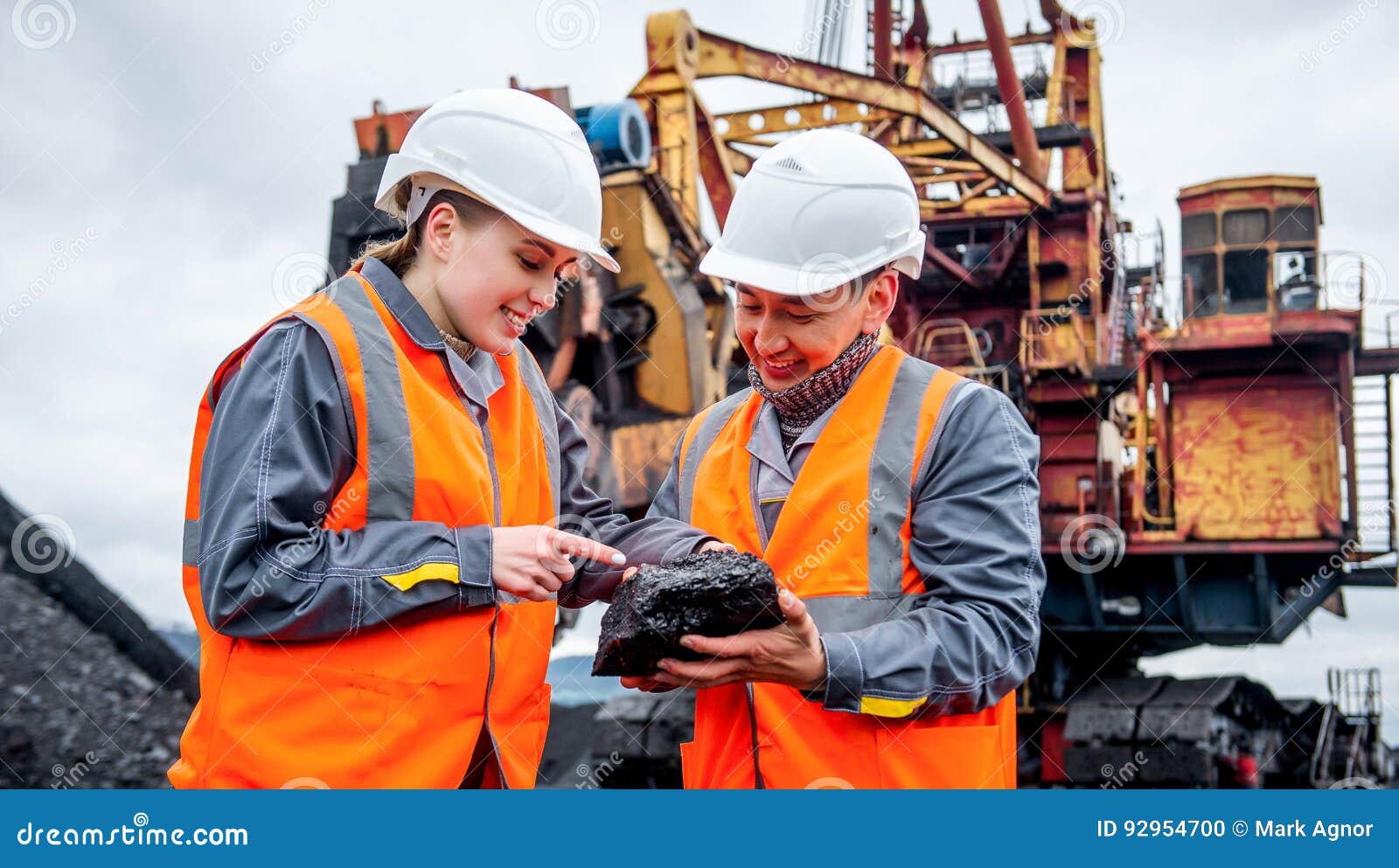 Coal mining workers stock photo. Image of opencast, business - 92954700