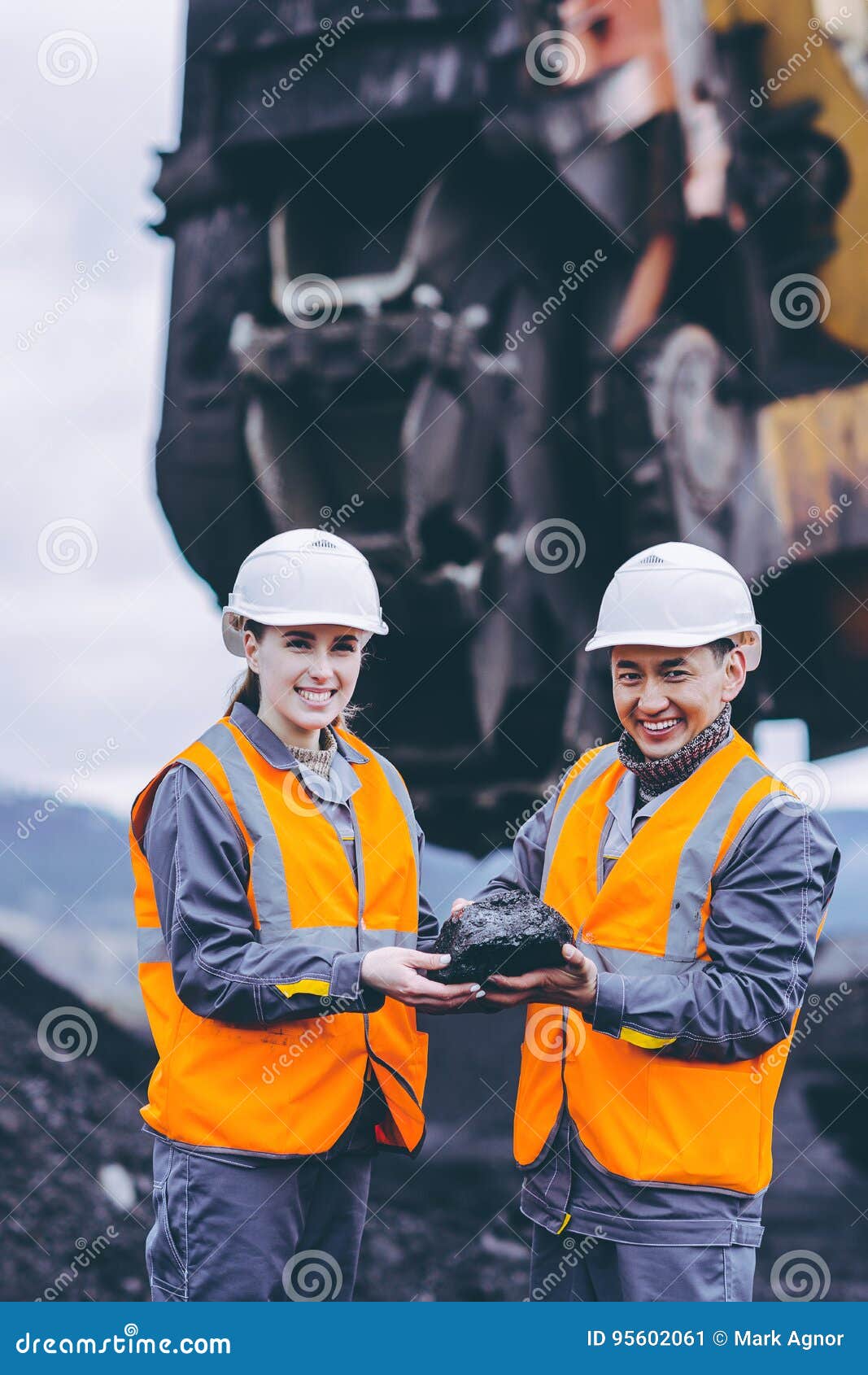 Coal mining workers stock image. Image of opencast, miner - 95602061