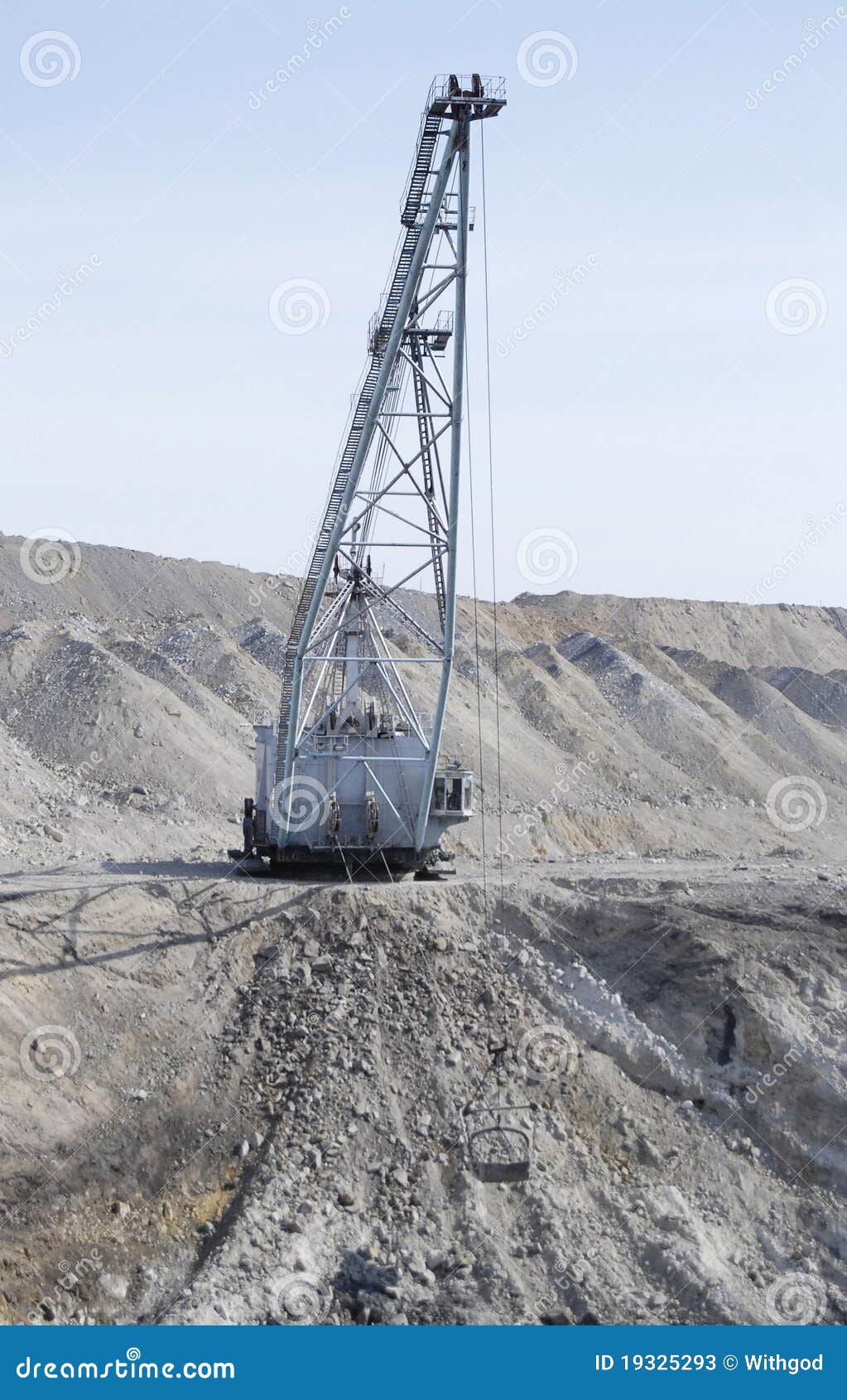 A Mining Shovel Excavator In A Opencast Coal Mine Stock Photo ...