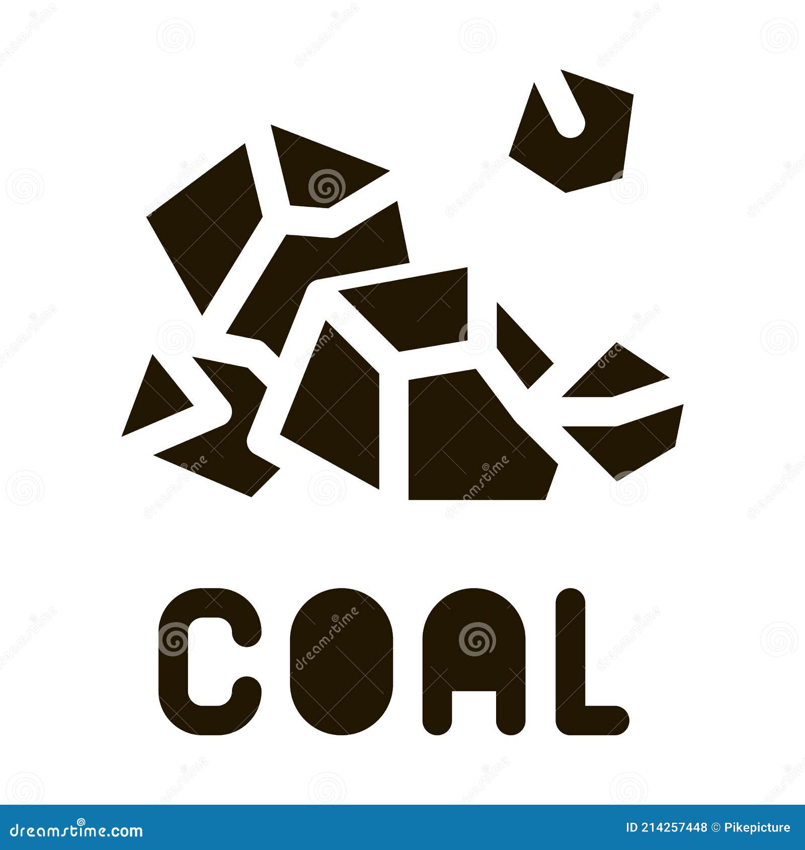 Coal Particles Icon Vector Glyph Illustration Stock Vector ...