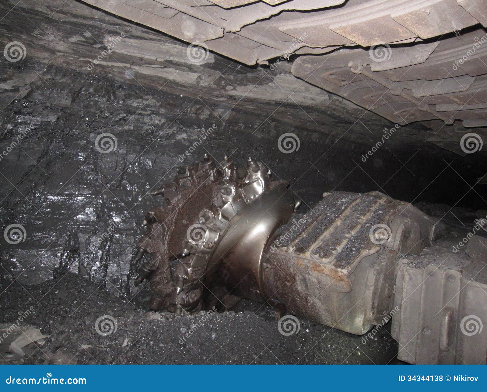 Coal-plow machine stock photo. Image of minerals, rock - 34344138