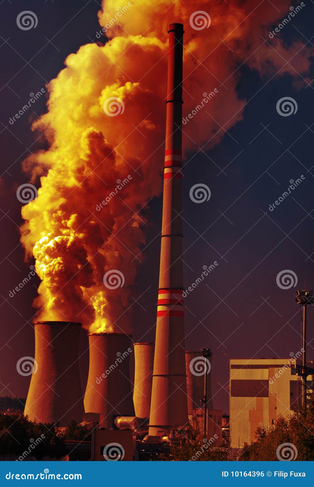 Coal Power Plant and Pollution Stock Photo - Image of emission, coal ...