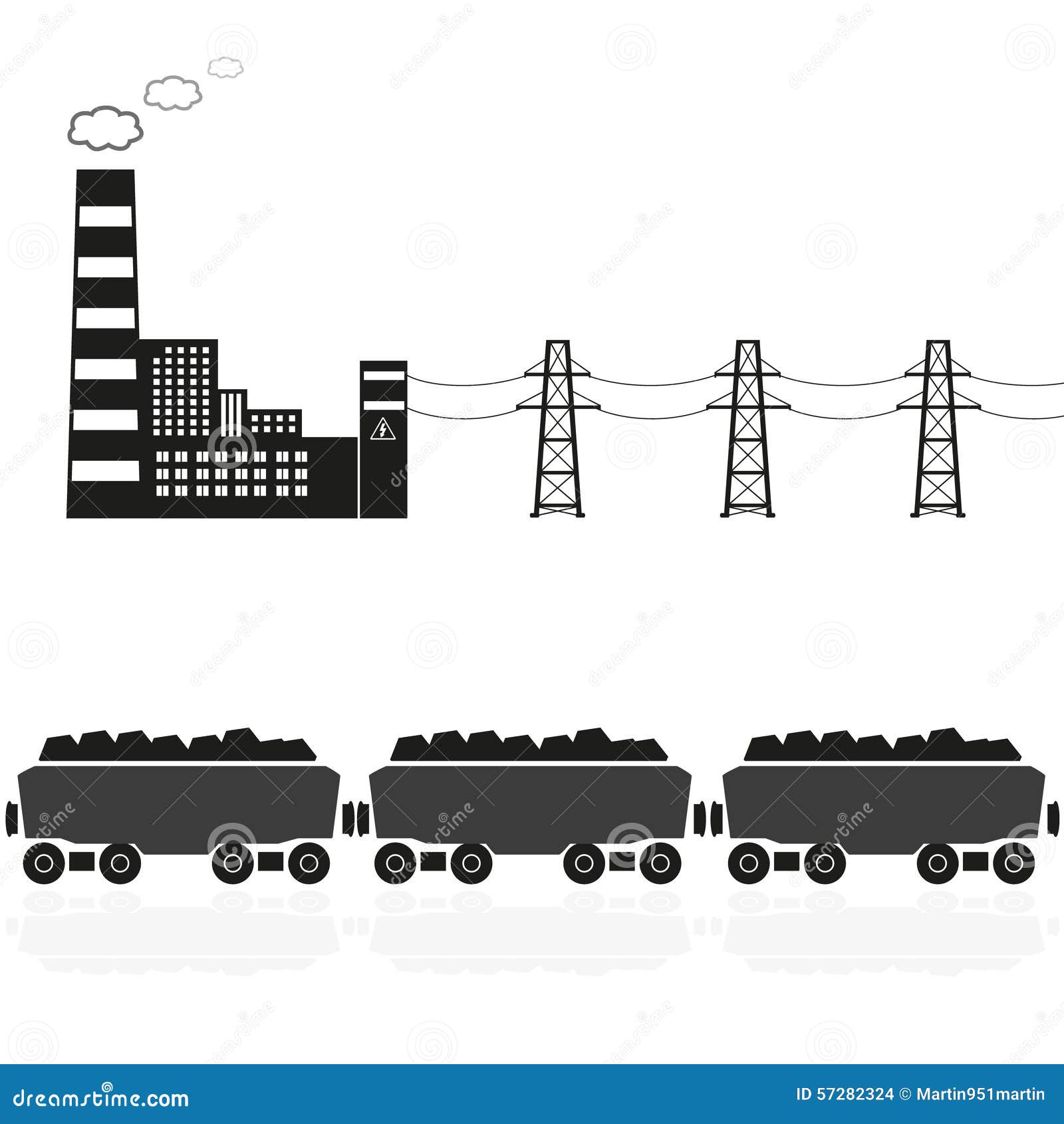 Coal Power Plant Drawing
