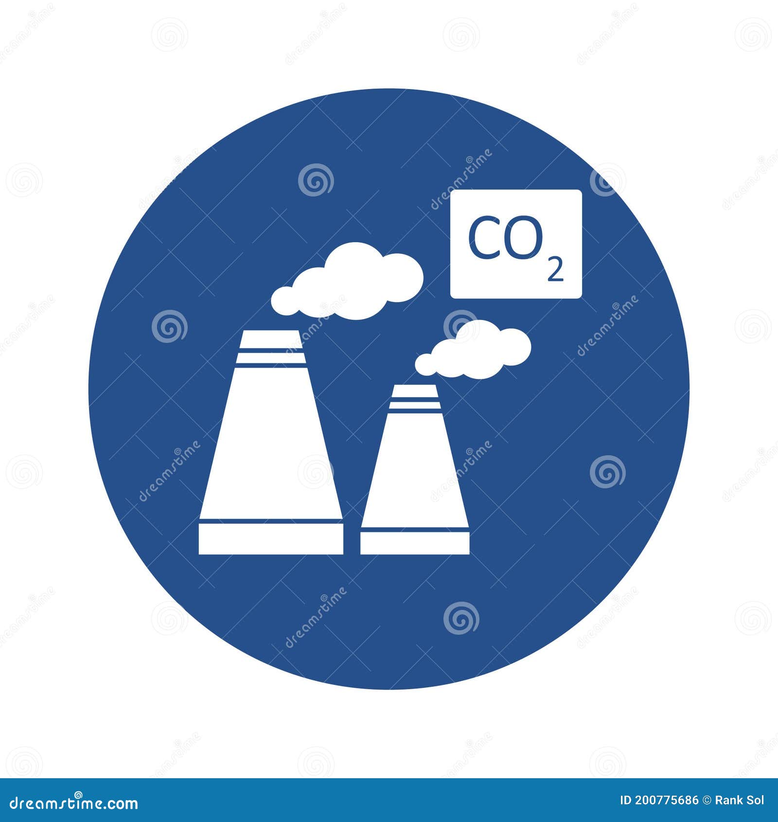 Coal Power Plant Vector Icon Which Can Easily Modify or Edit Stock ...