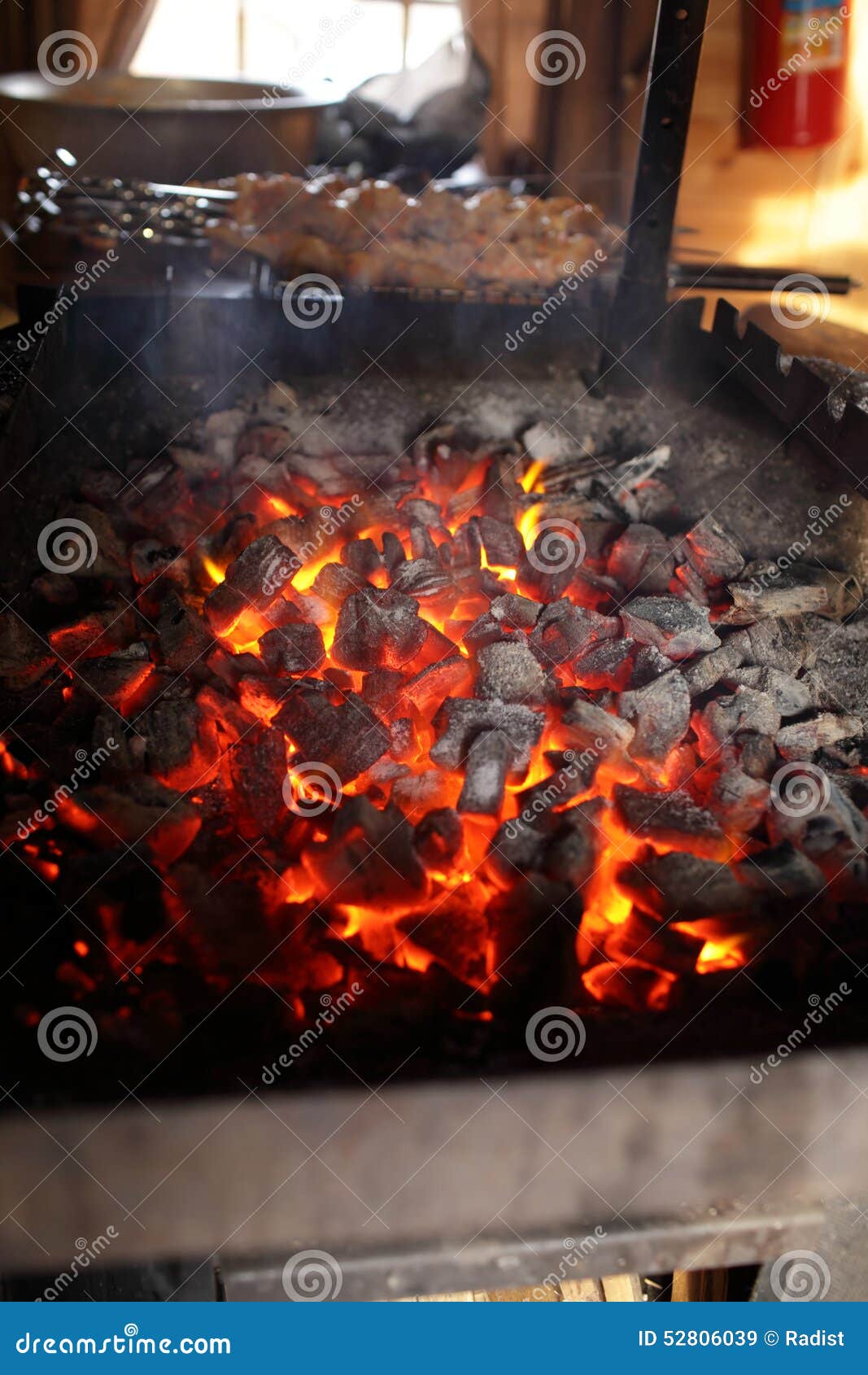 Coal Preparation for Barbecue Stock Image - Image of grill, color: 52806039
