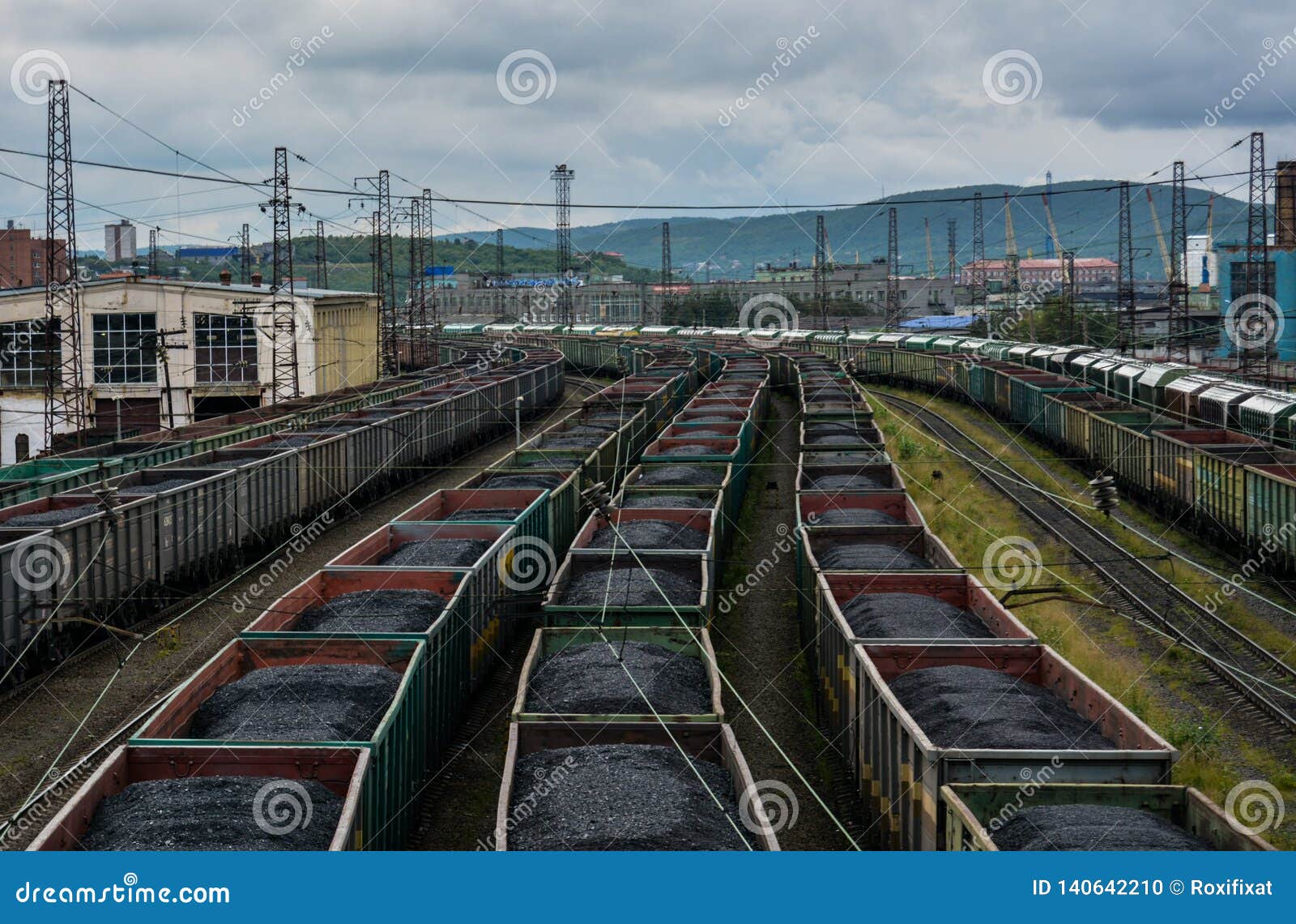 Coal railway stock photo. Image of coal, mining, speed - 140642210