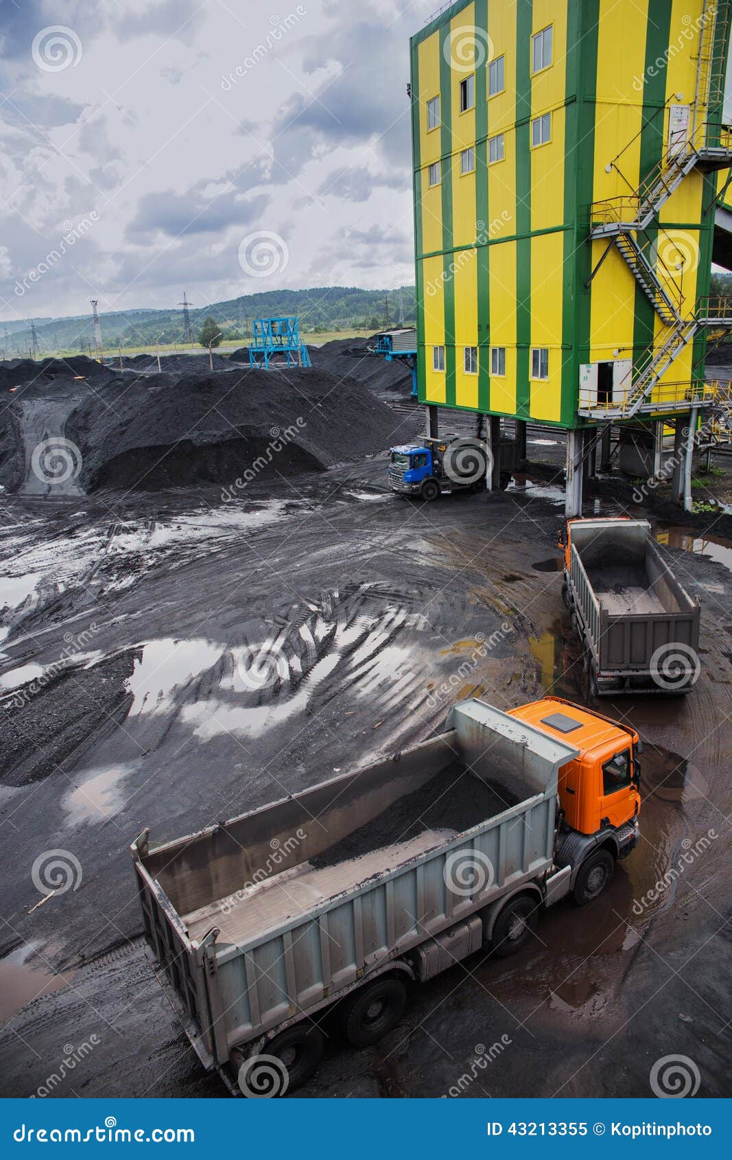 Coal shipment stock image. Image of long, truck, industrial - 43213355