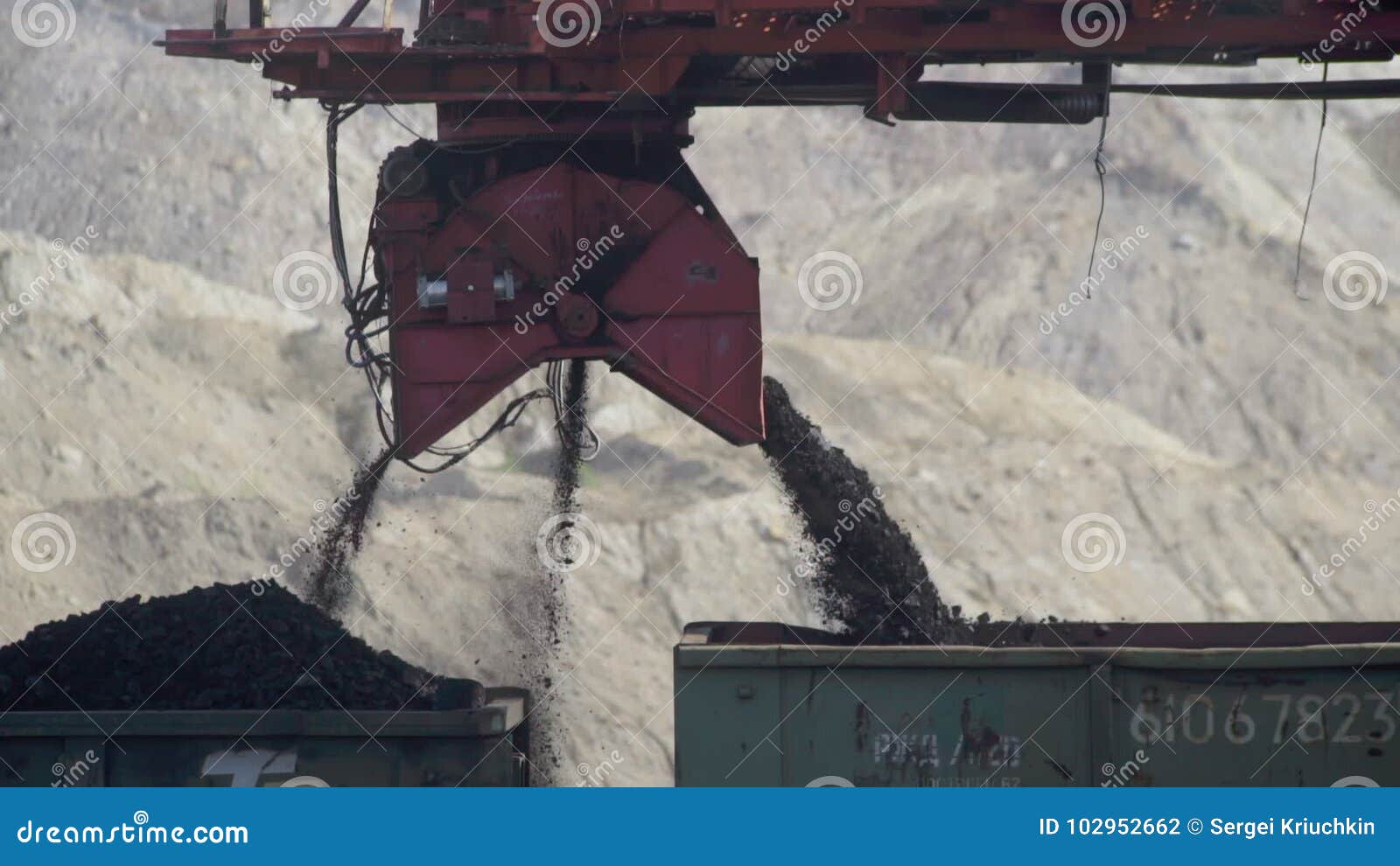 Coal Sorting by Fractions, Coal Transportation by Rail Stock Footage ...
