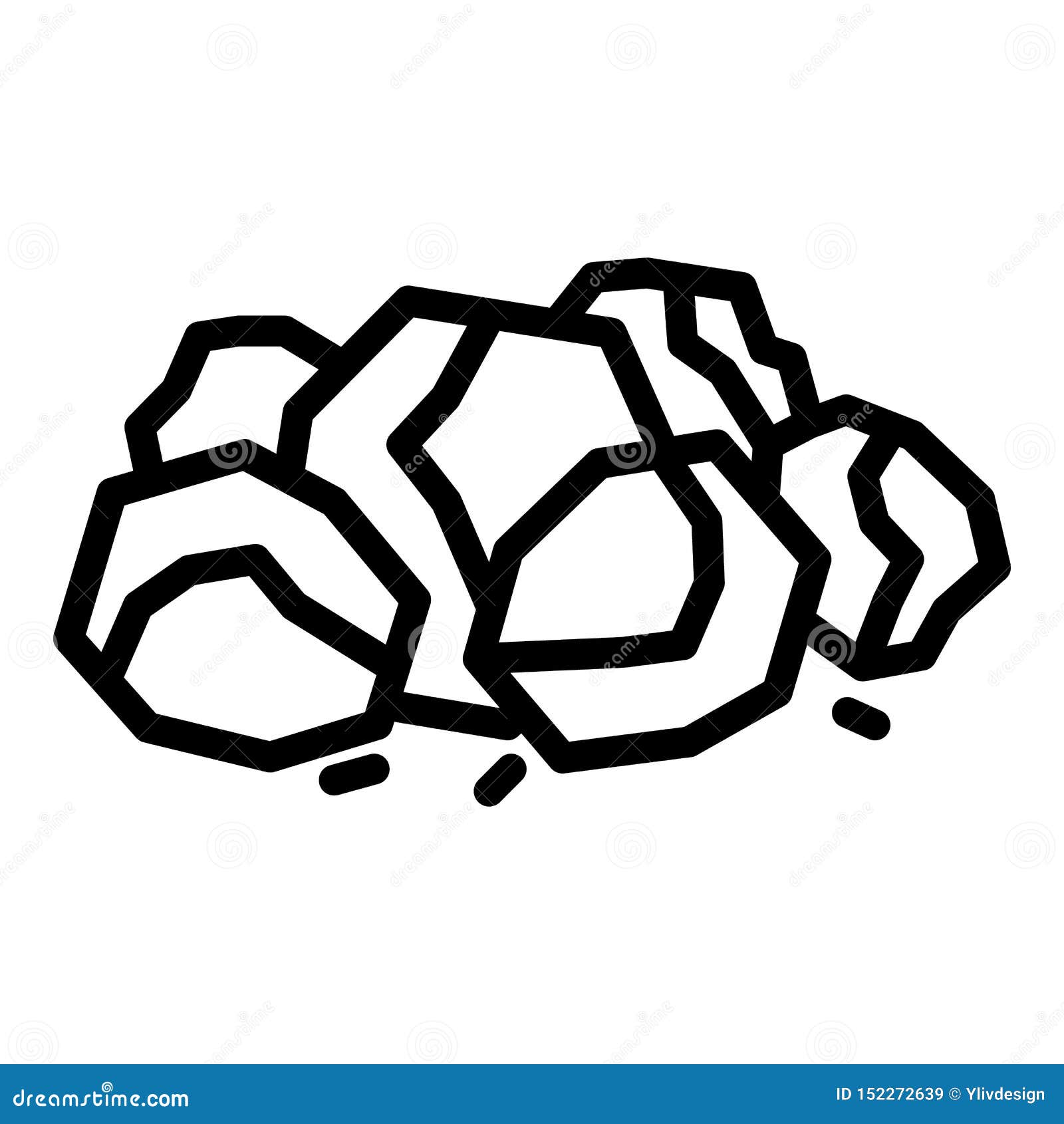 Coal Stones Icon, Outline Style Stock Vector - Illustration of ...