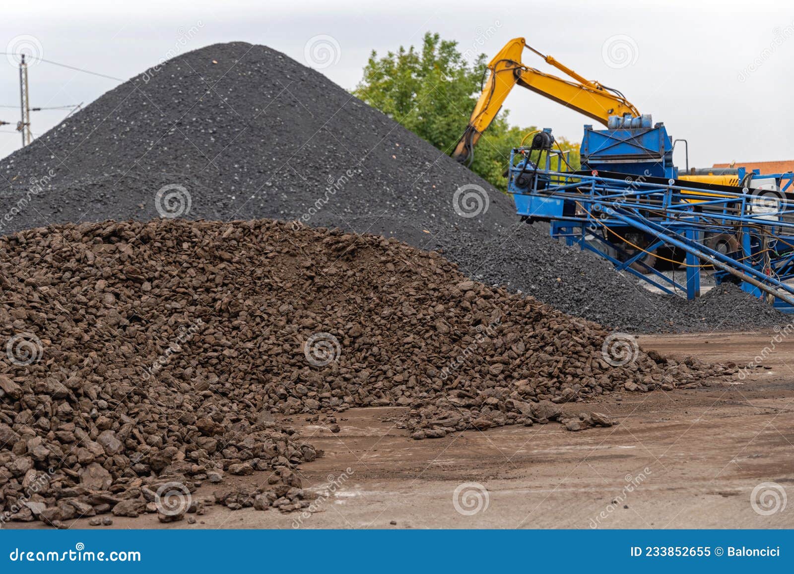 Coal Storage Digger stock image. Image of bunch, exterior - 233852655