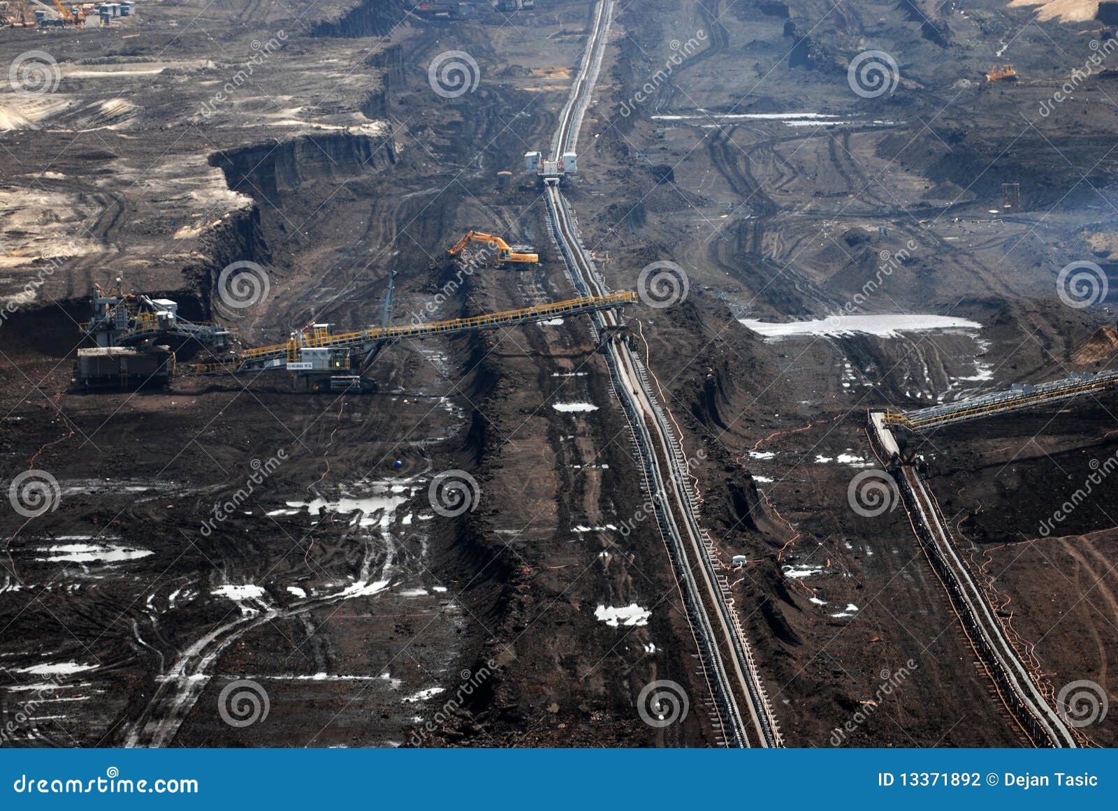 Coal surface mining stock photo. Image of mining, electricity - 13371892