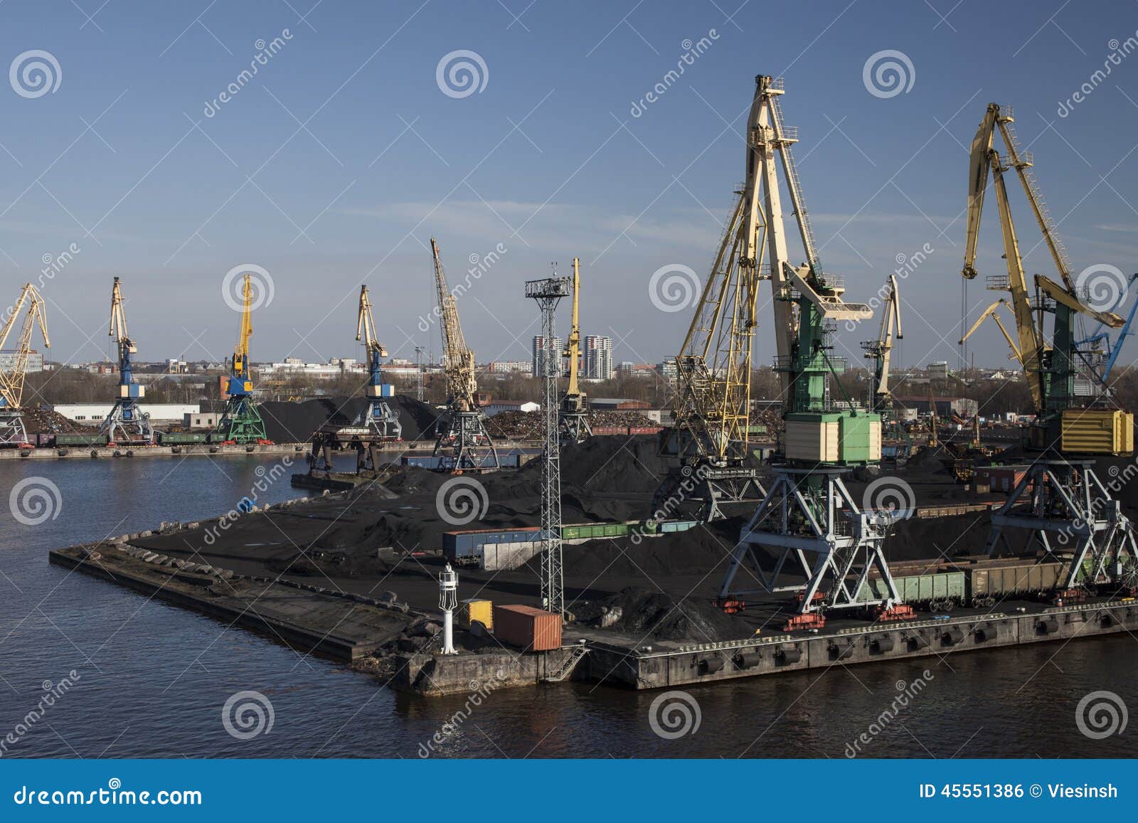 Coal terminal stock photo. Image of factory, harbor, nautical - 45551386