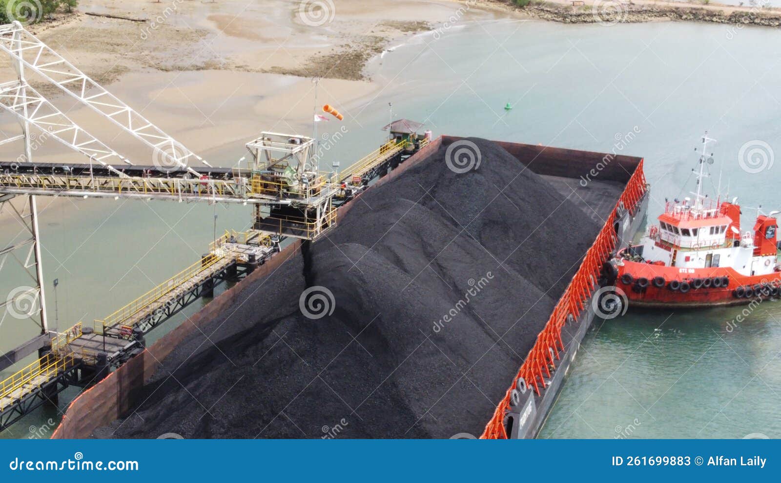 Coal Terminal Loading Barge at Port Stock Image - Image of coal ...