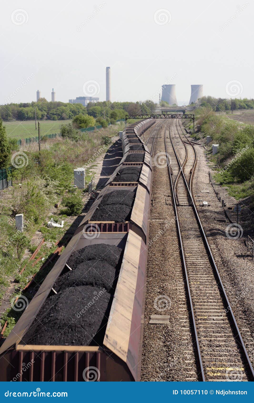 Coal train stock photo. Image of railway, tower, power - 10057110