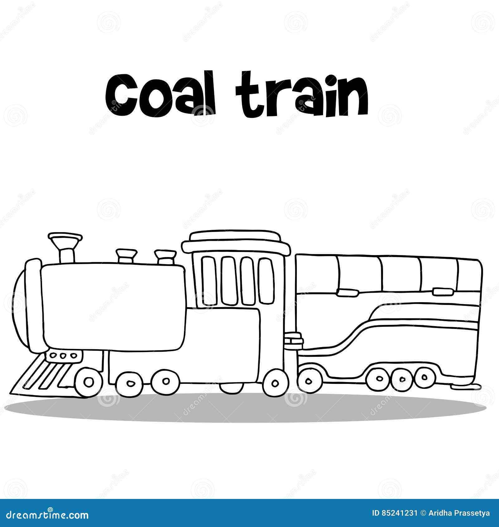 Coal Train of Hand Draw Vector Stock Vector - Illustration of ...