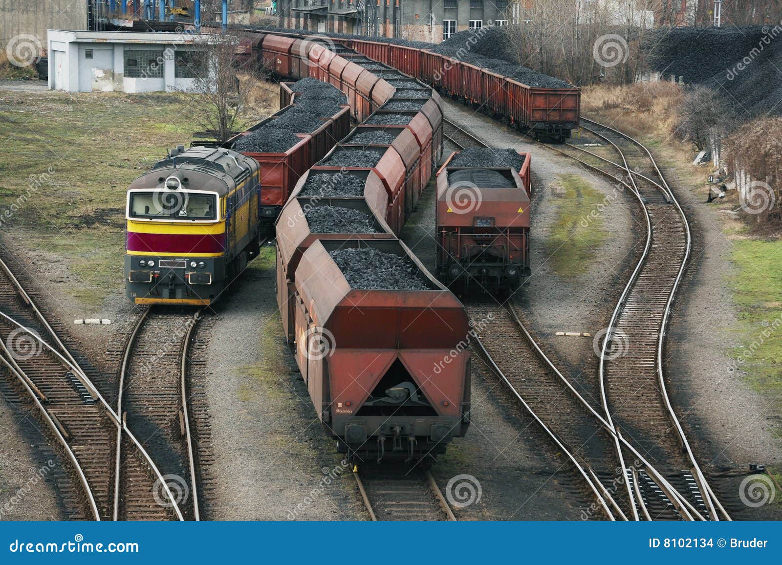 Coal trains stock photo. Image of cross, railway, natural - 8102134