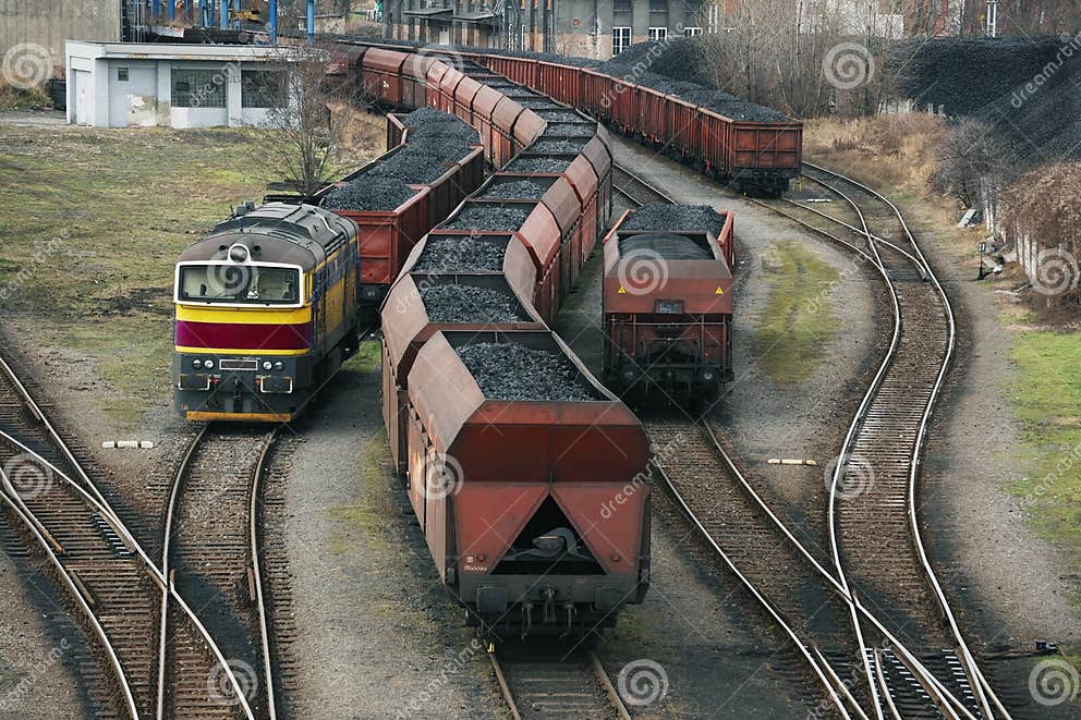 Coal trains stock photo. Image of cross, railway, natural - 8102134