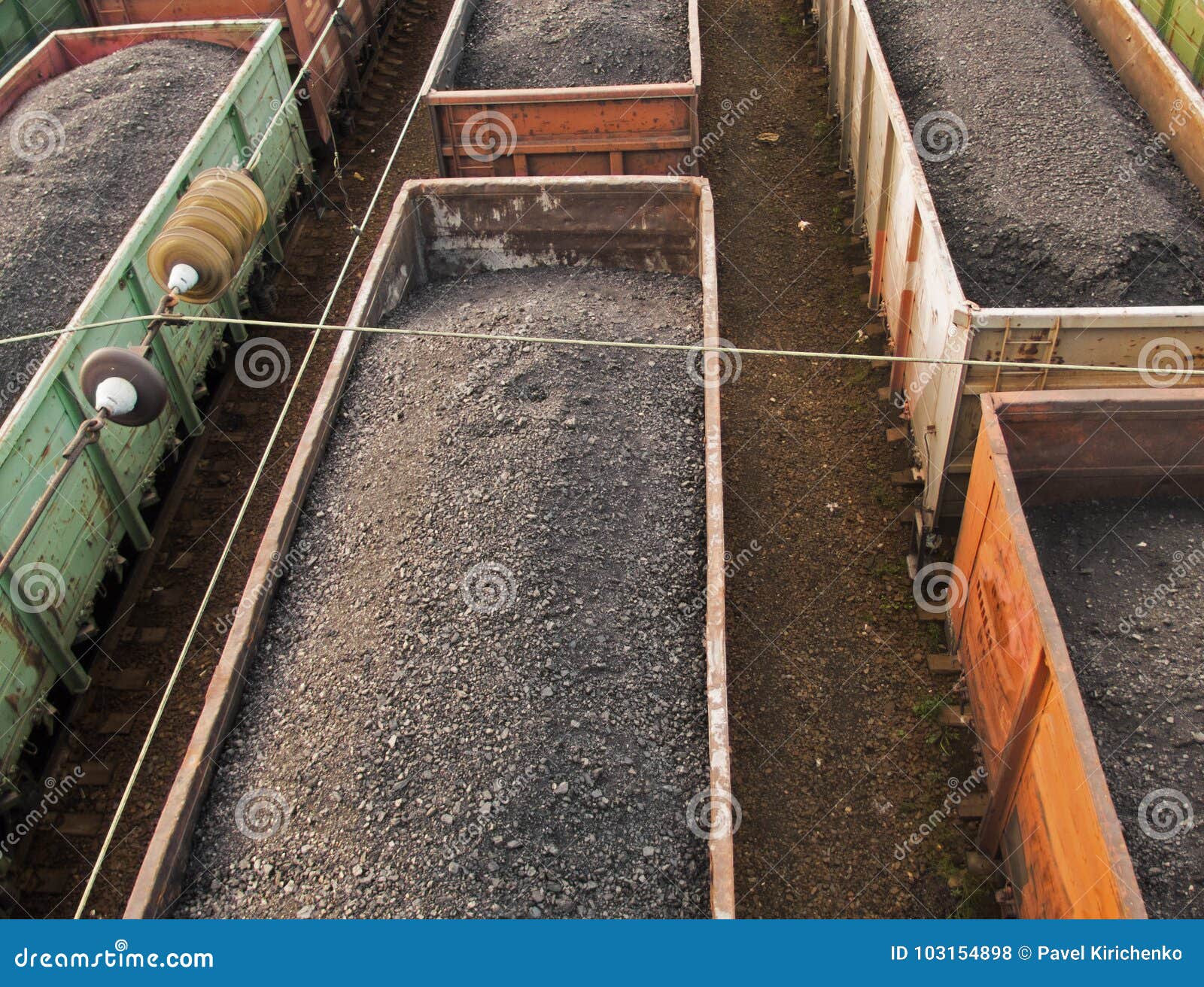 Coal trains at station stock photo. Image of train, railway - 103154898