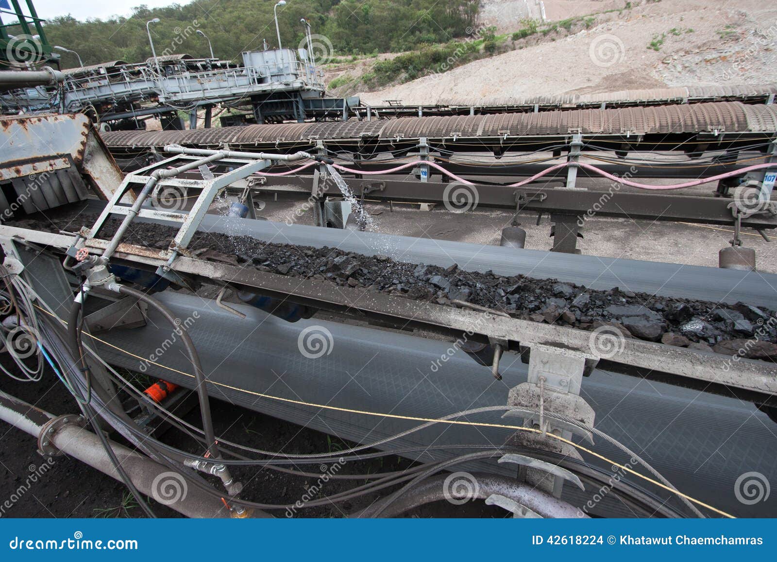 Coal transportation line stock photo. Image of miner - 42618224
