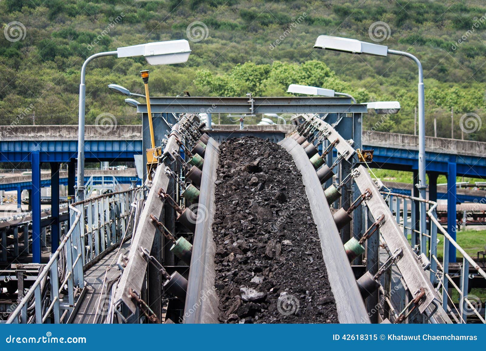 Coal transportation line stock image. Image of concrete - 42618315