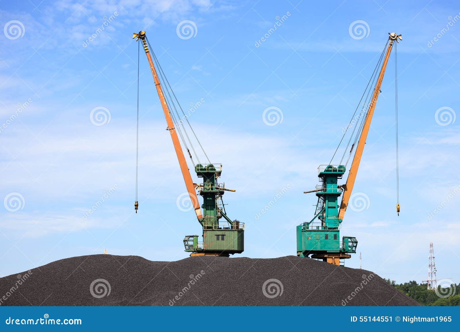 Coal yard storage stock image. Image of extraction, coal - 55144551