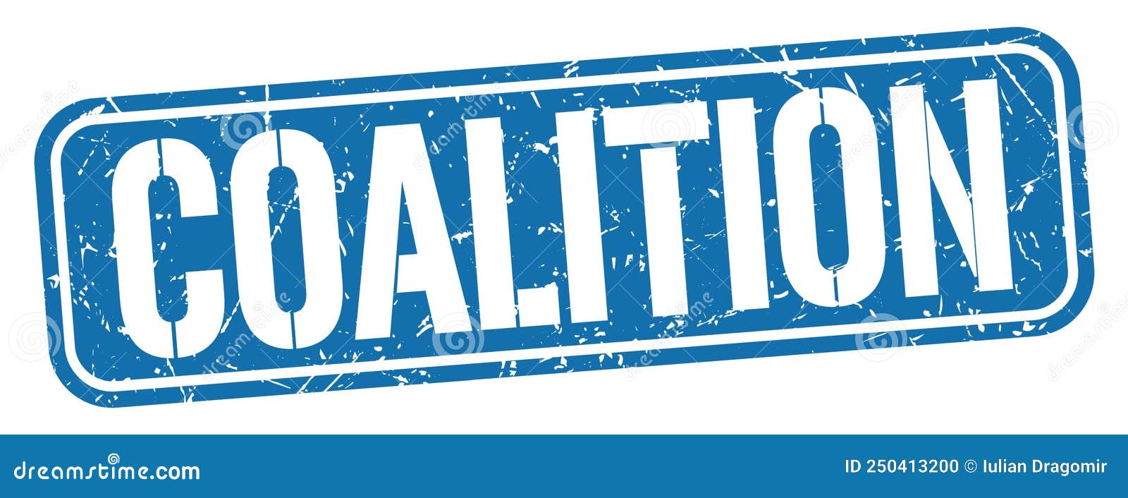 COALITION Text Written On Blue Stamp Sign Stock Photography ...