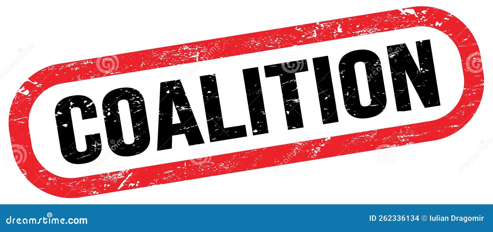 COALITION, Text Written on Red-black Stamp Sign Stock Illustration ...