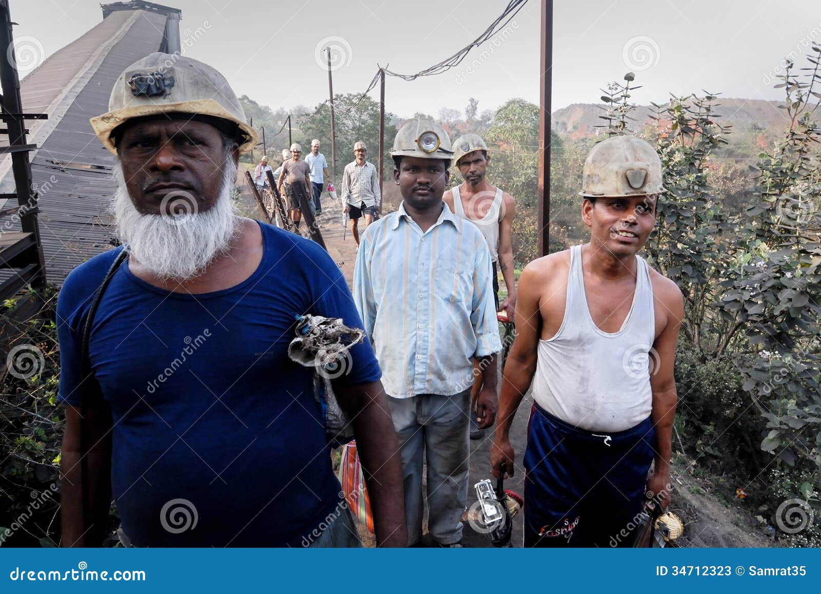 Coalmines Worker editorial stock photo. Image of lung - 34712323