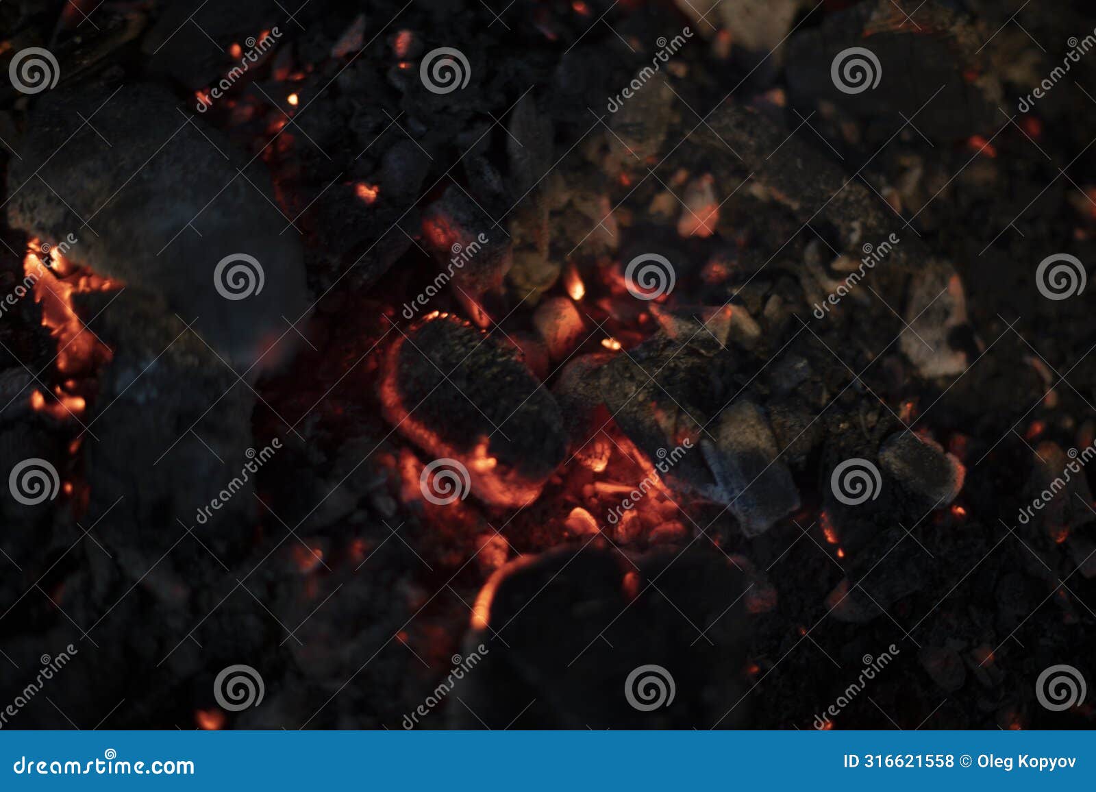 Coals in Brazier. High Smoldering Temperature Stock Photo - Image of ...