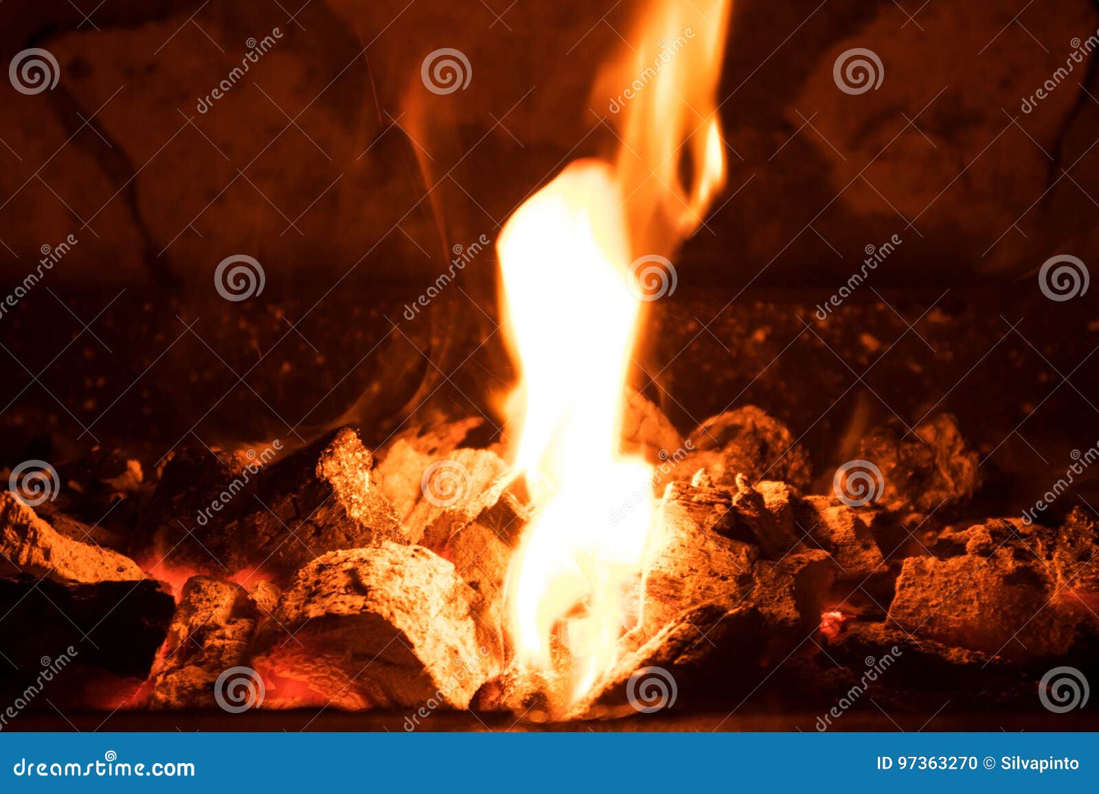 Coals of burning coal. stock photo. Image of grill, home - 97363270