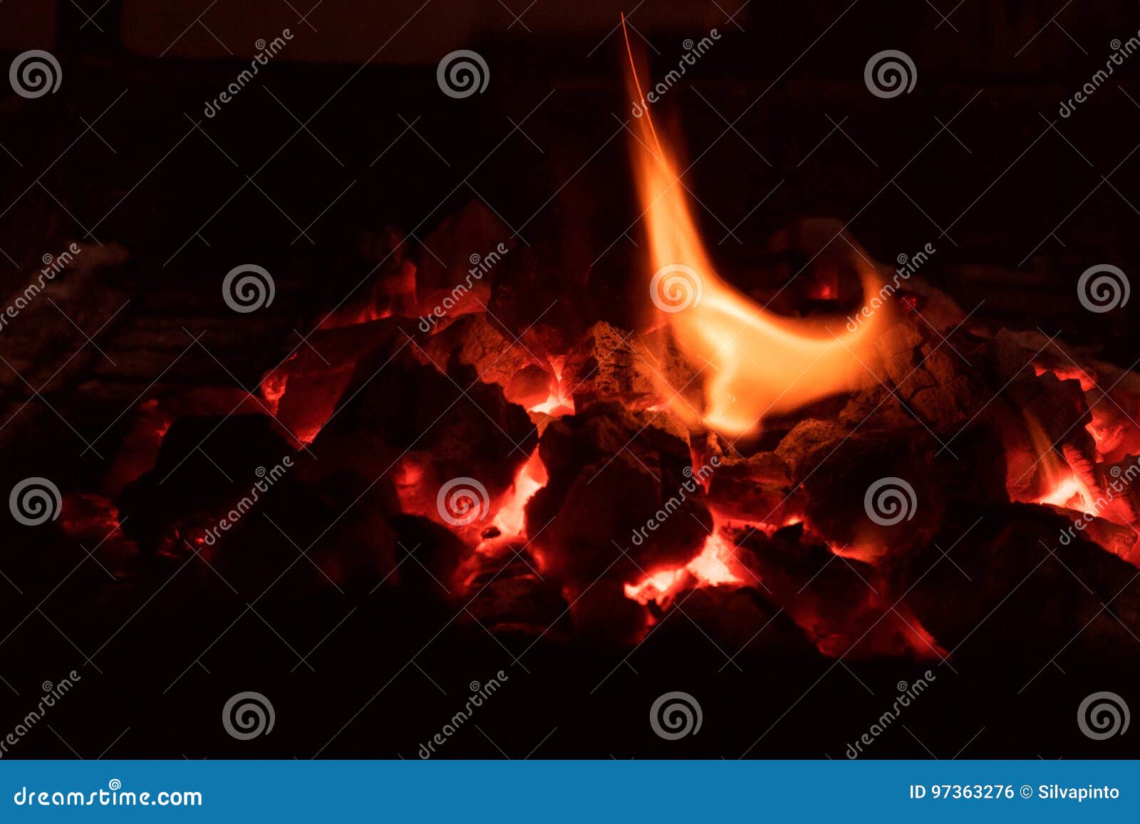 Coals of burning coal. stock photo. Image of coal, dangerous - 97363276