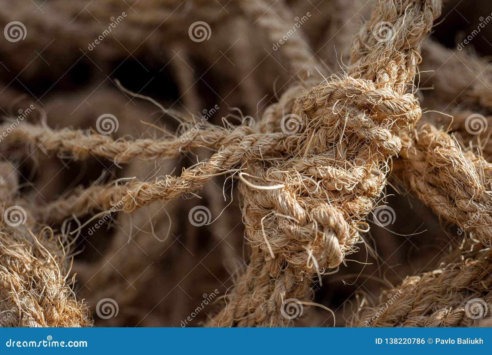 Coarse Coconut Rope Closeup Background Stock Photo - Image of ...