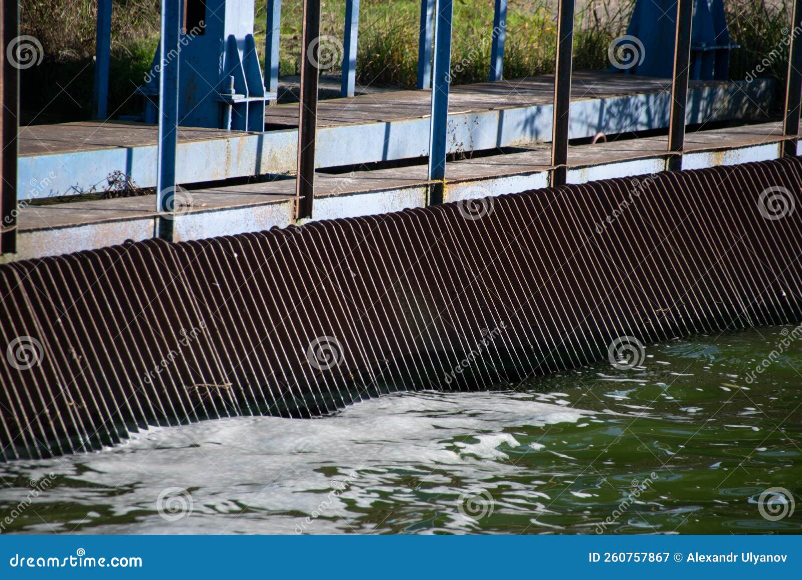 Coarse Filter on the River for Large Debris Stock Image - Image of ...