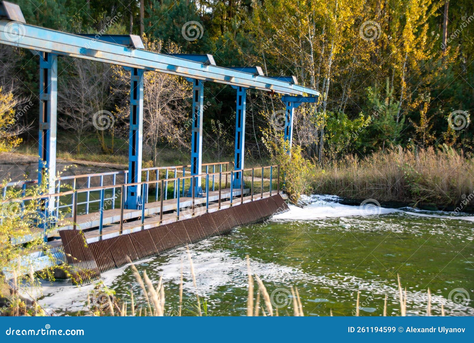 Coarse Filter on the River for Large Debris Stock Image - Image of ...