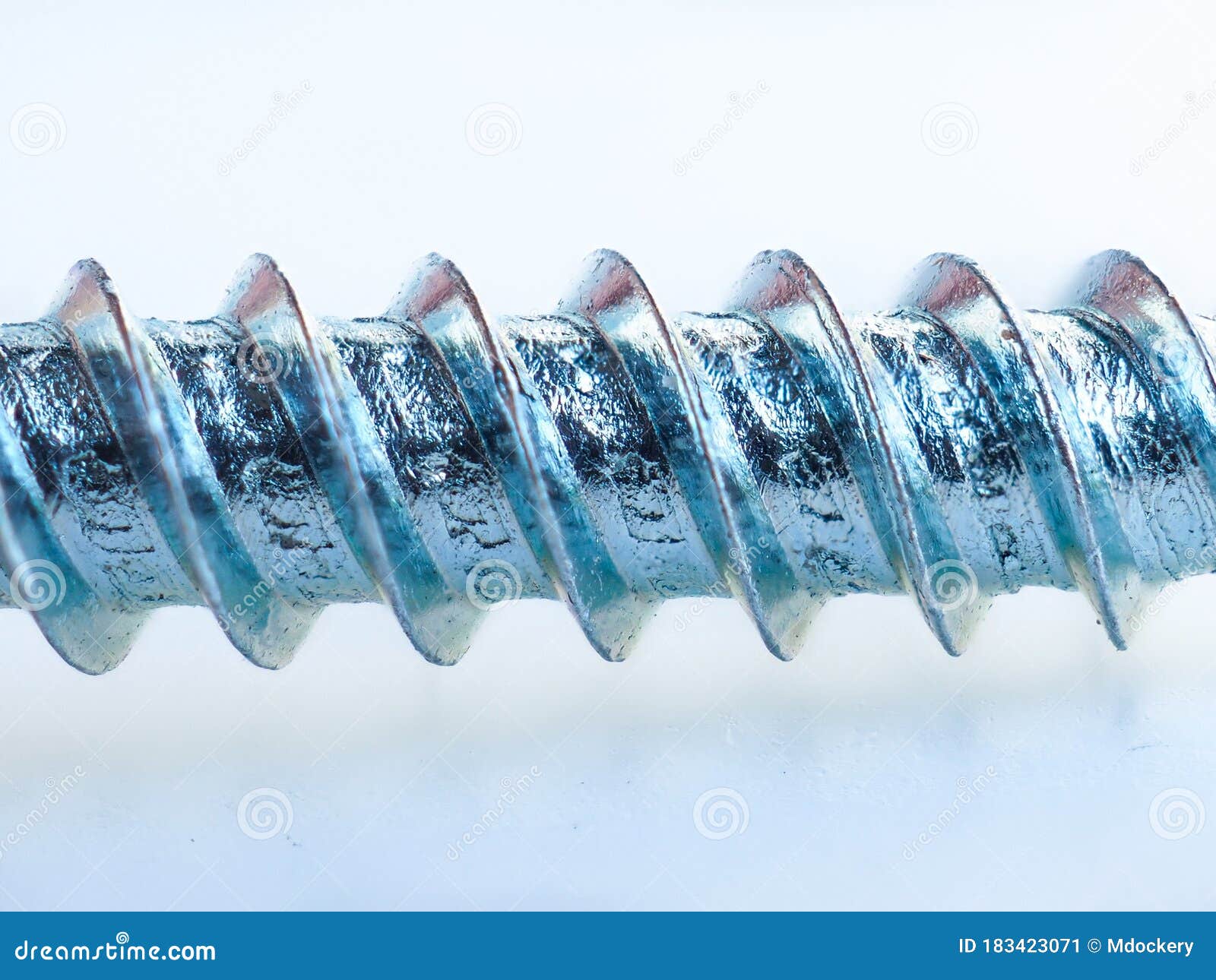 Coarse Machine Threads Macro Stock Image - Image of shine, visible ...