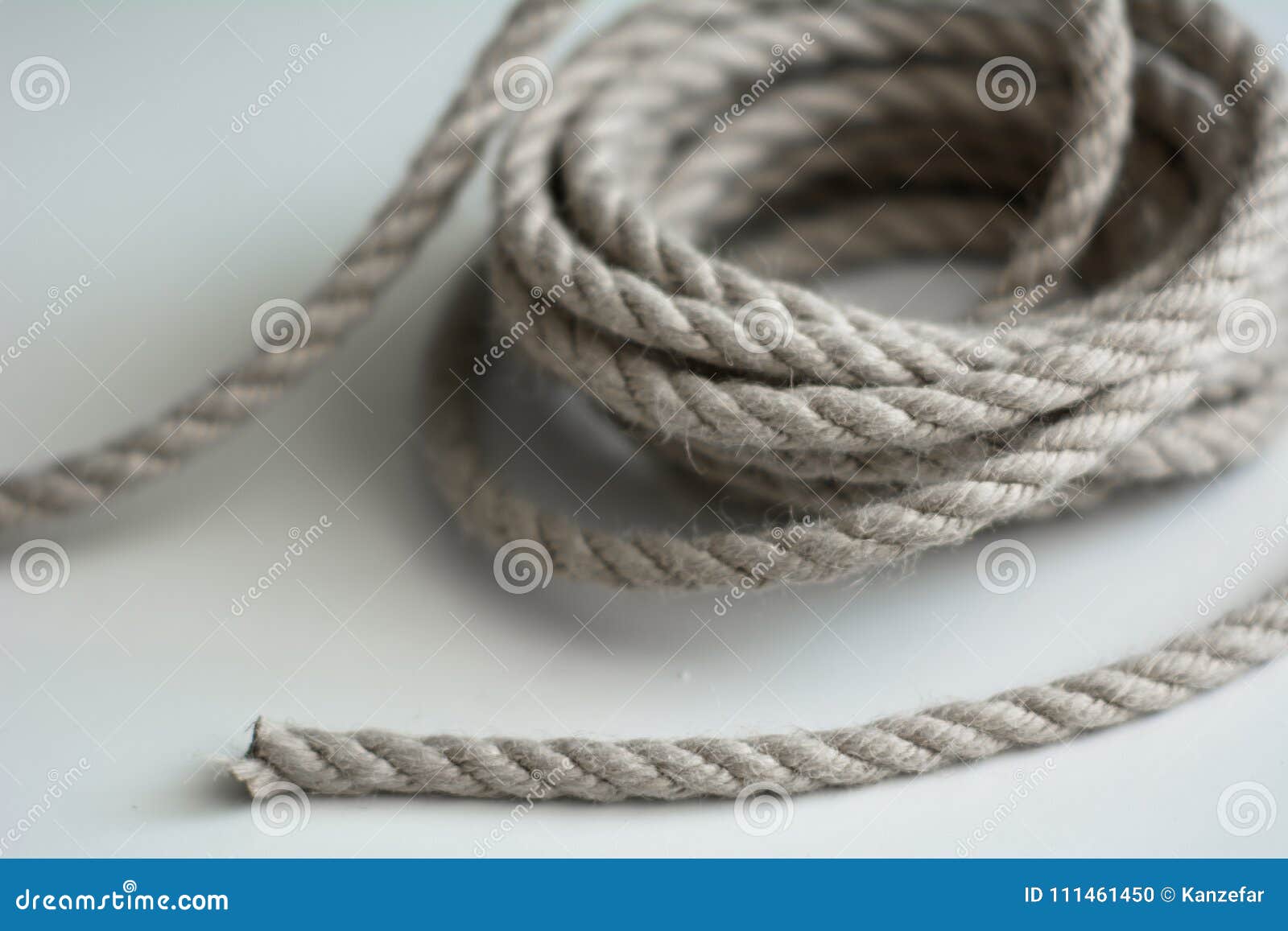 Coarse Rope Roll on a White Surface Stock Photo - Image of circle ...
