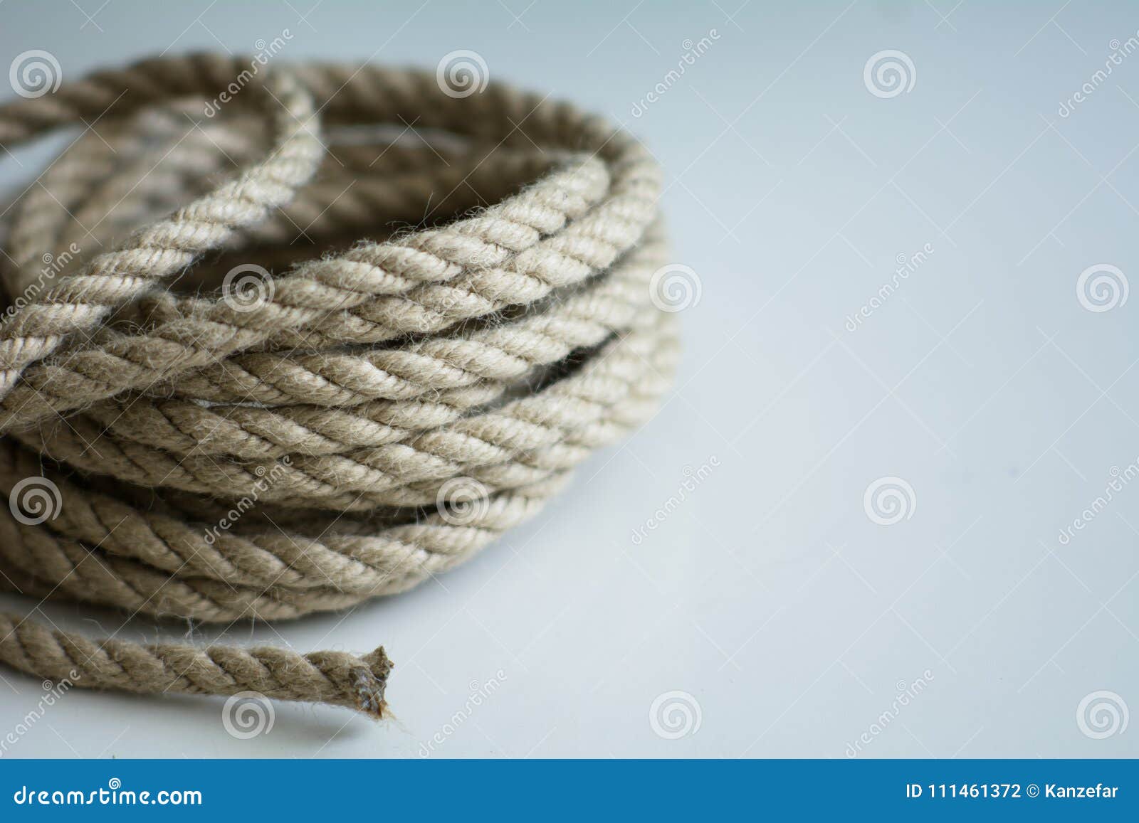 Coarse Rope Roll on a White Surface Stock Photo - Image of bound, cord ...