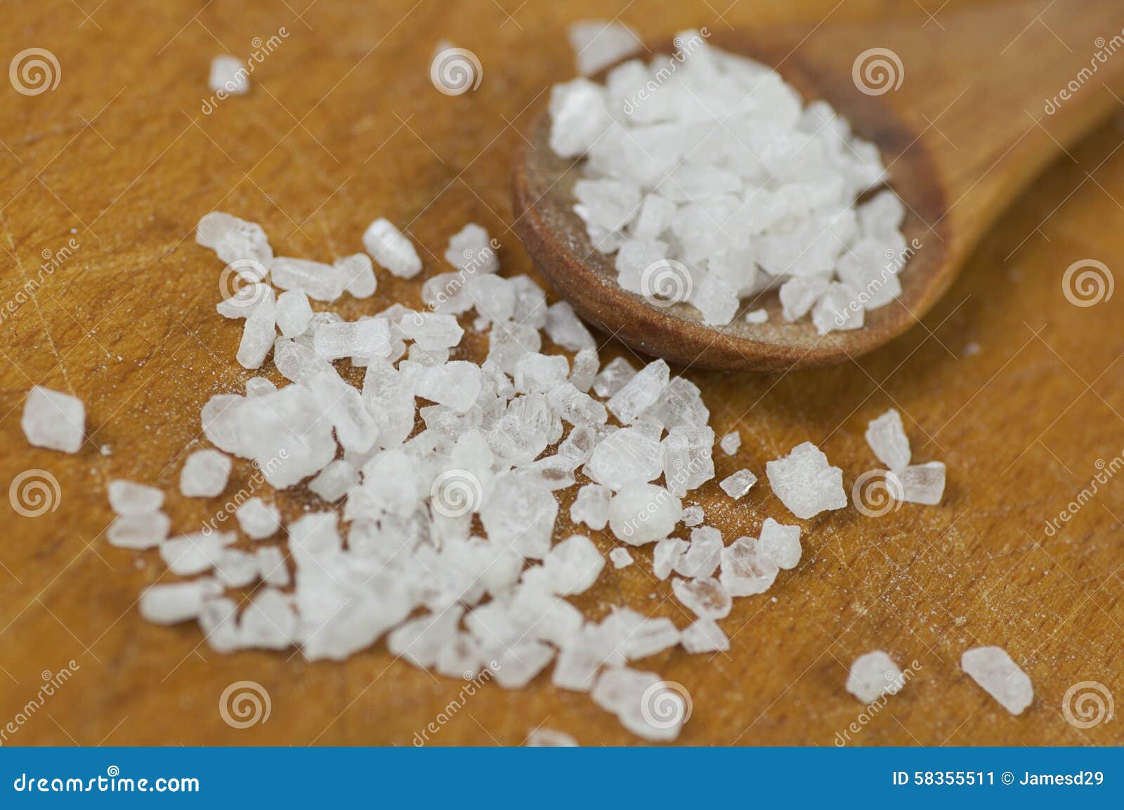 Coarse sea salt close up stock image. Image of crystal - 58355511