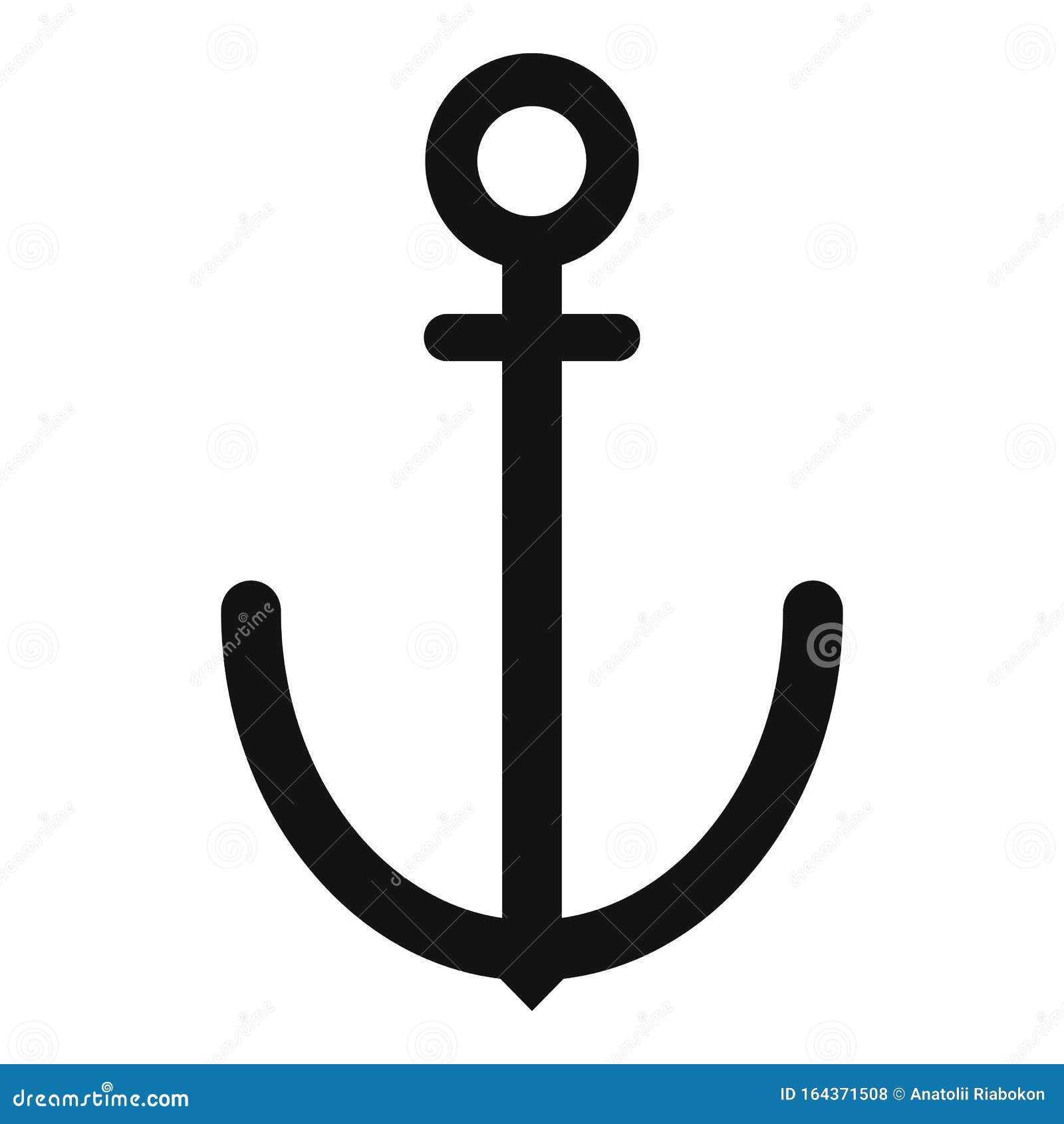 Coast Anchor Icon, Simple Style Stock Vector - Illustration of ...