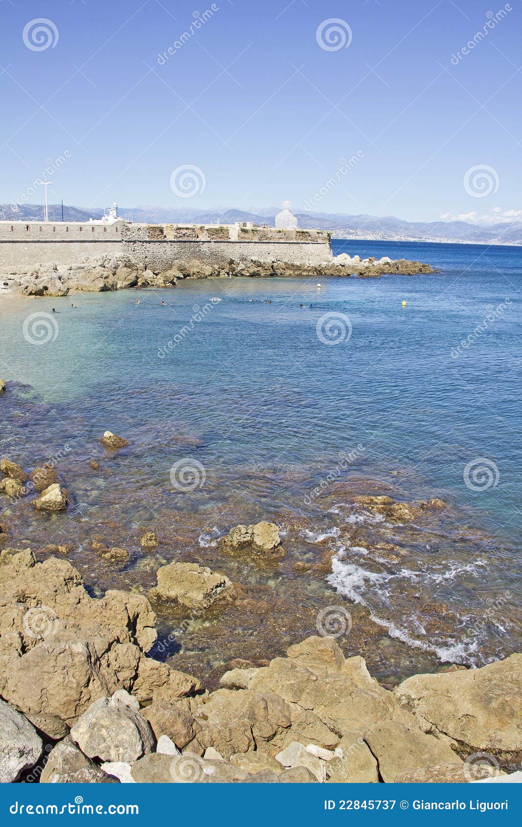 Coast in Antibes, France stock image. Image of luxurious - 22845737