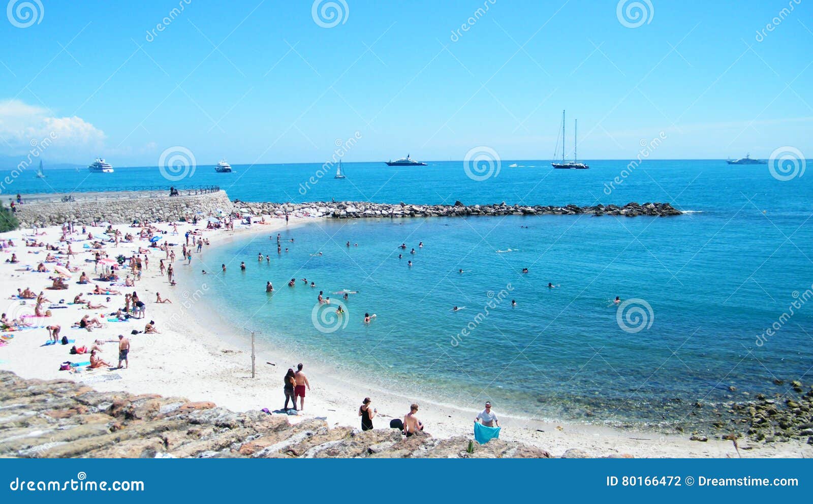 Coast in Antibes editorial photography. Image of landscape - 80166472