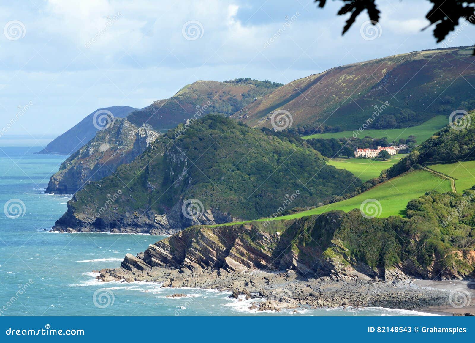 The Coast around Woody Bay stock image. Image of lynton - 82148543