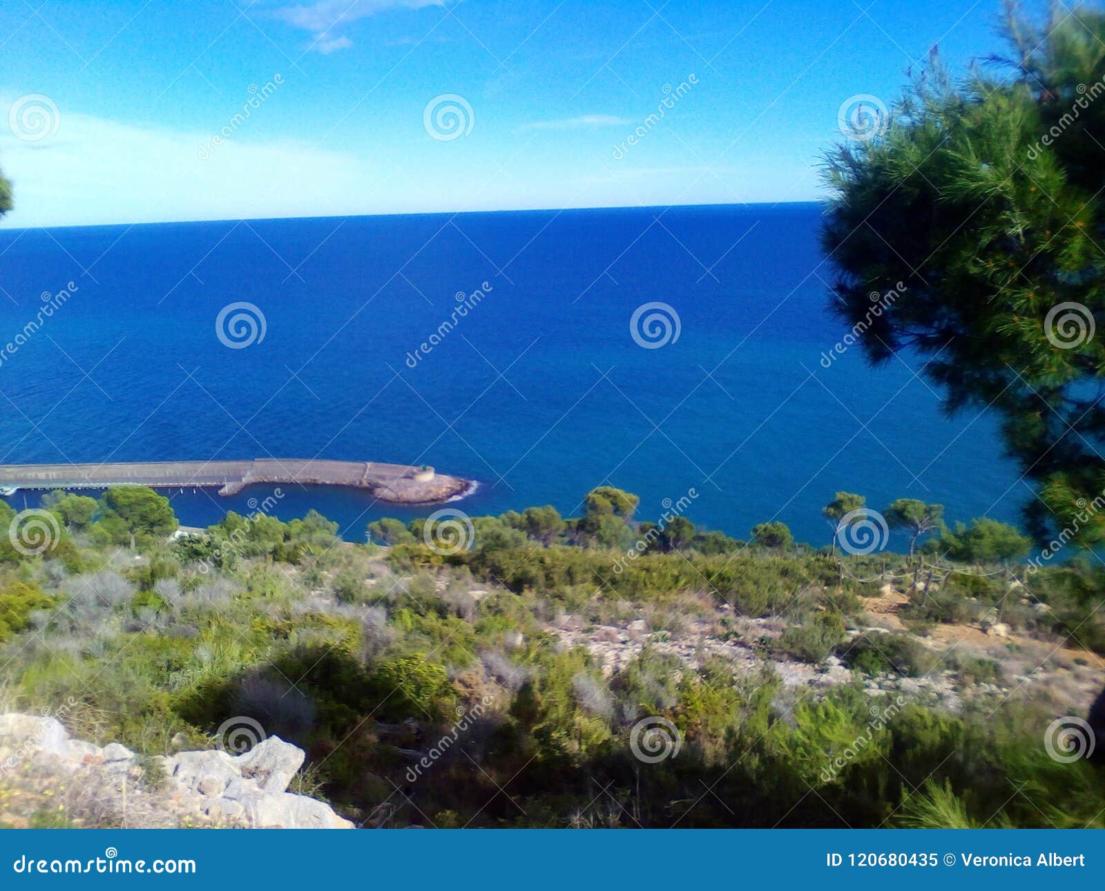 Landscape Coast Beach Blue Lovely Stock Image - Image of blue, lovely ...