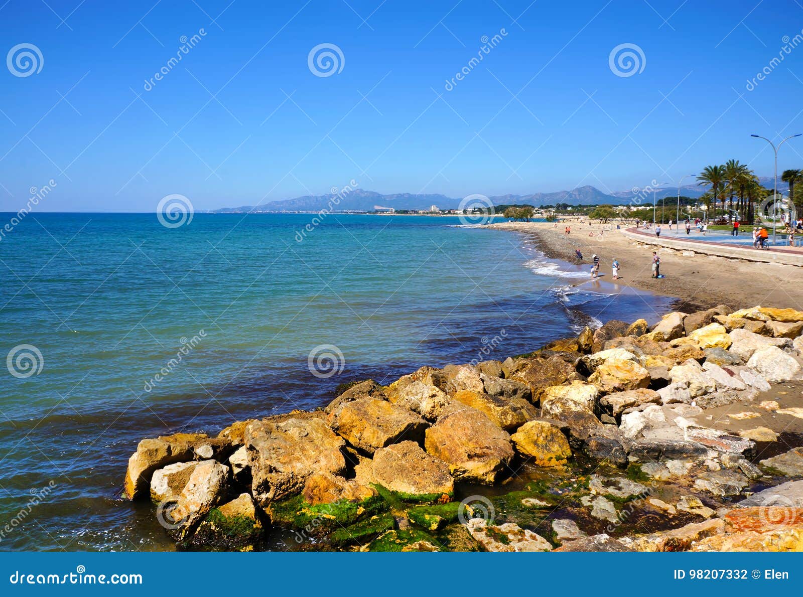 Coast and Beach in Resort Cambrils Editorial Photography - Image of ...