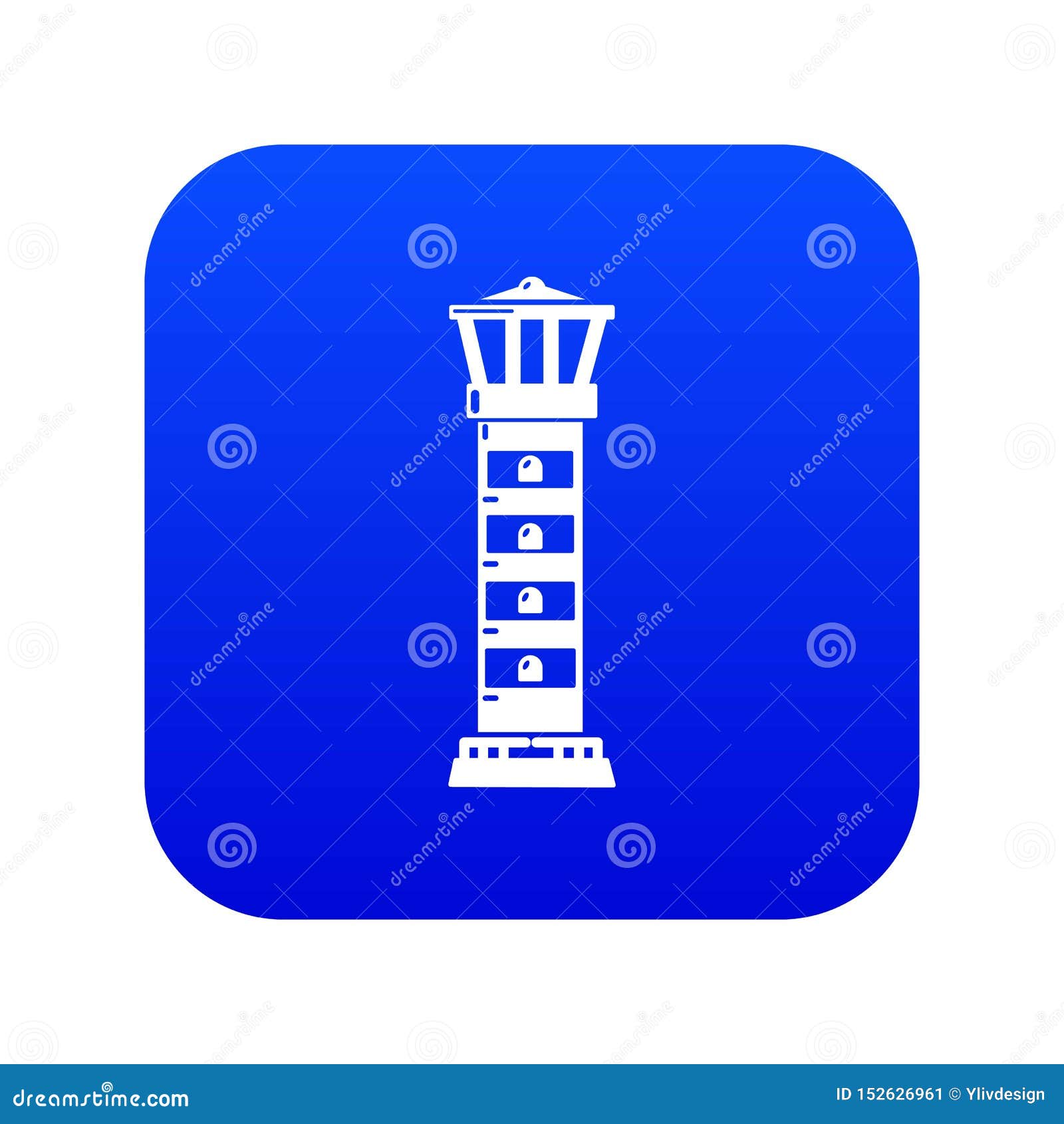 Coast Beacon Icon Blue Vector Stock Vector - Illustration of navigate ...