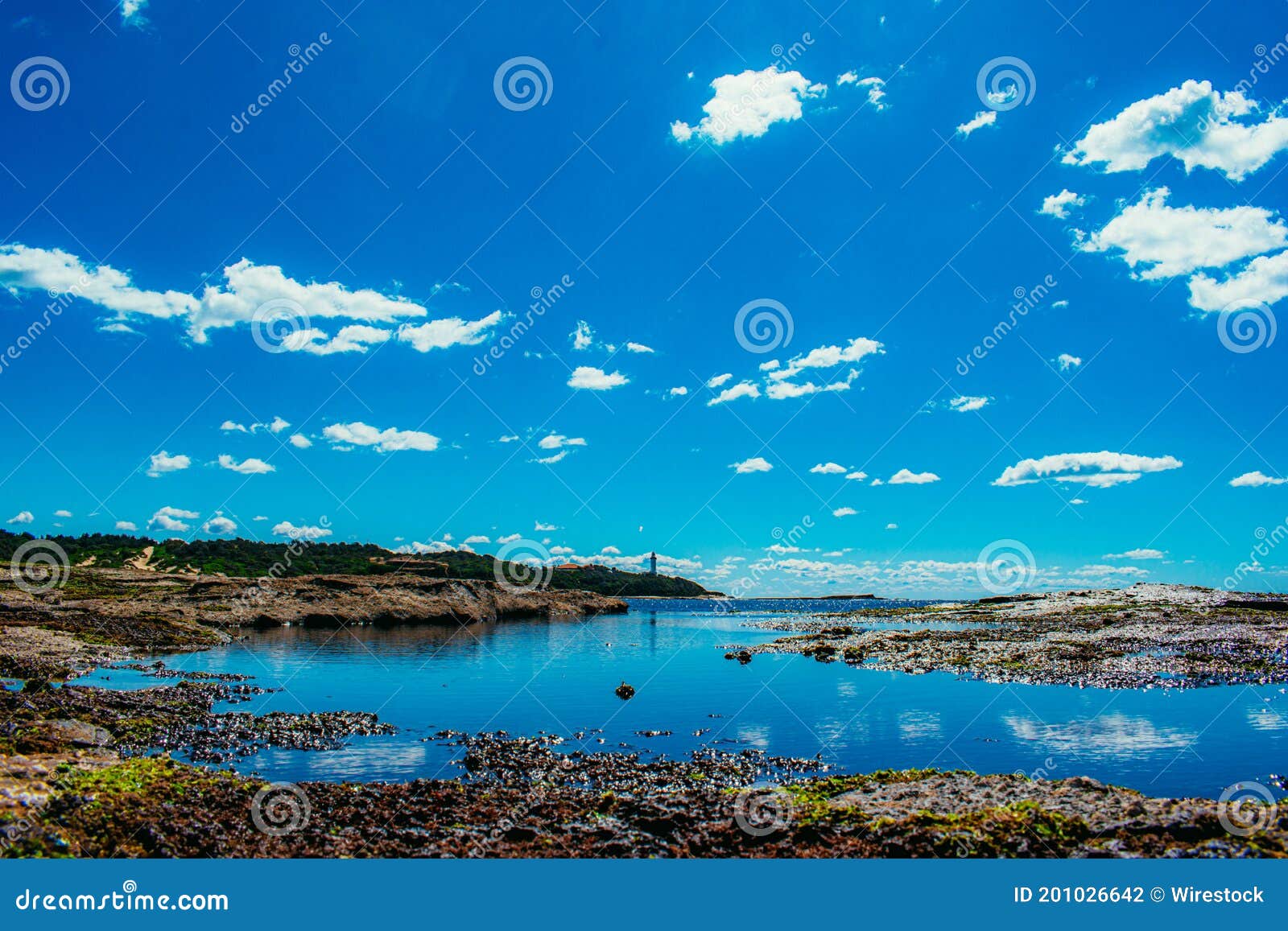 Coast of the Blue Sea Merging with the Sky Stock Photo - Image of color ...