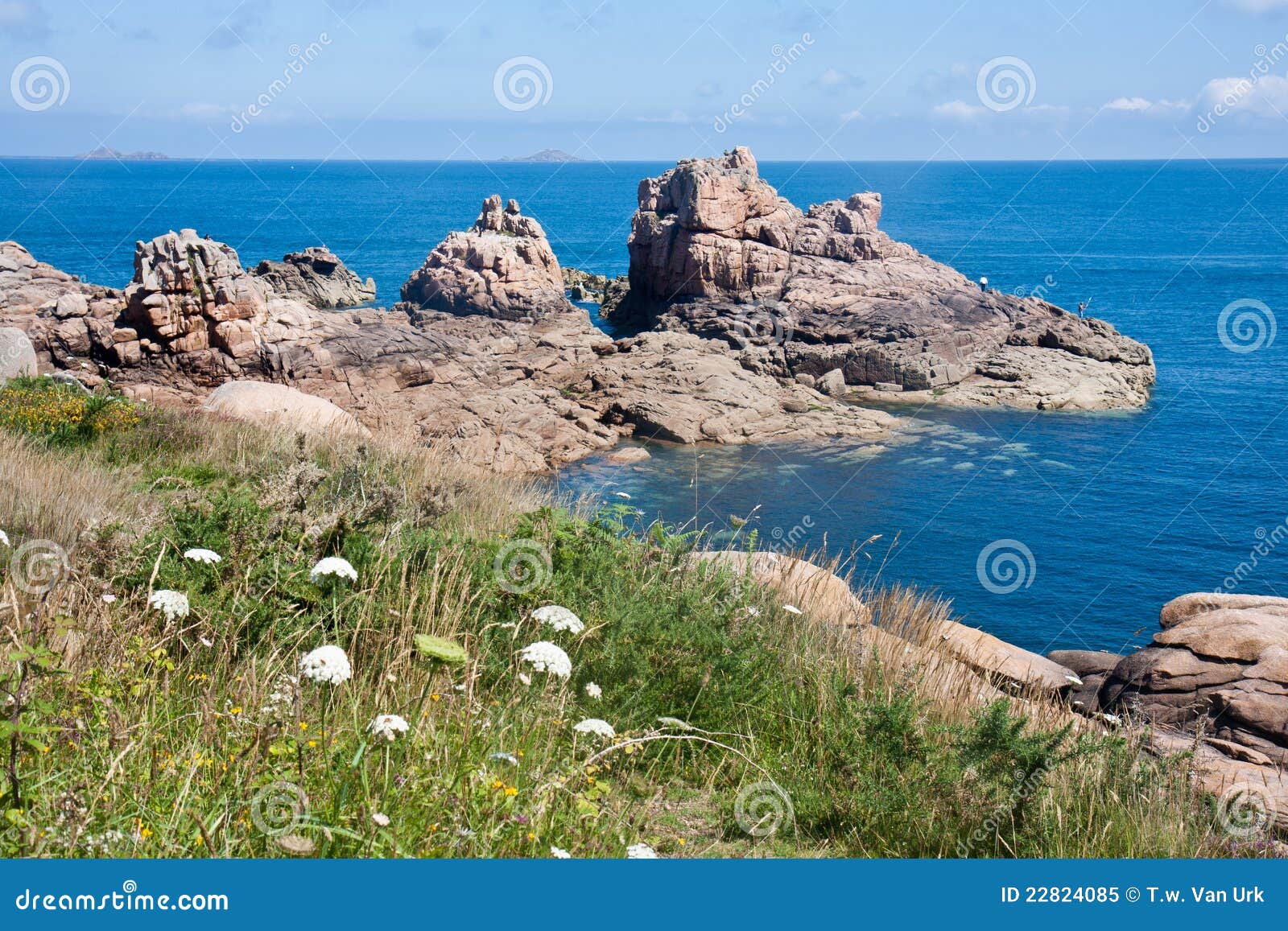 Coast of Brittany with Big Rocks Stock Image - Image of beauty, coast ...