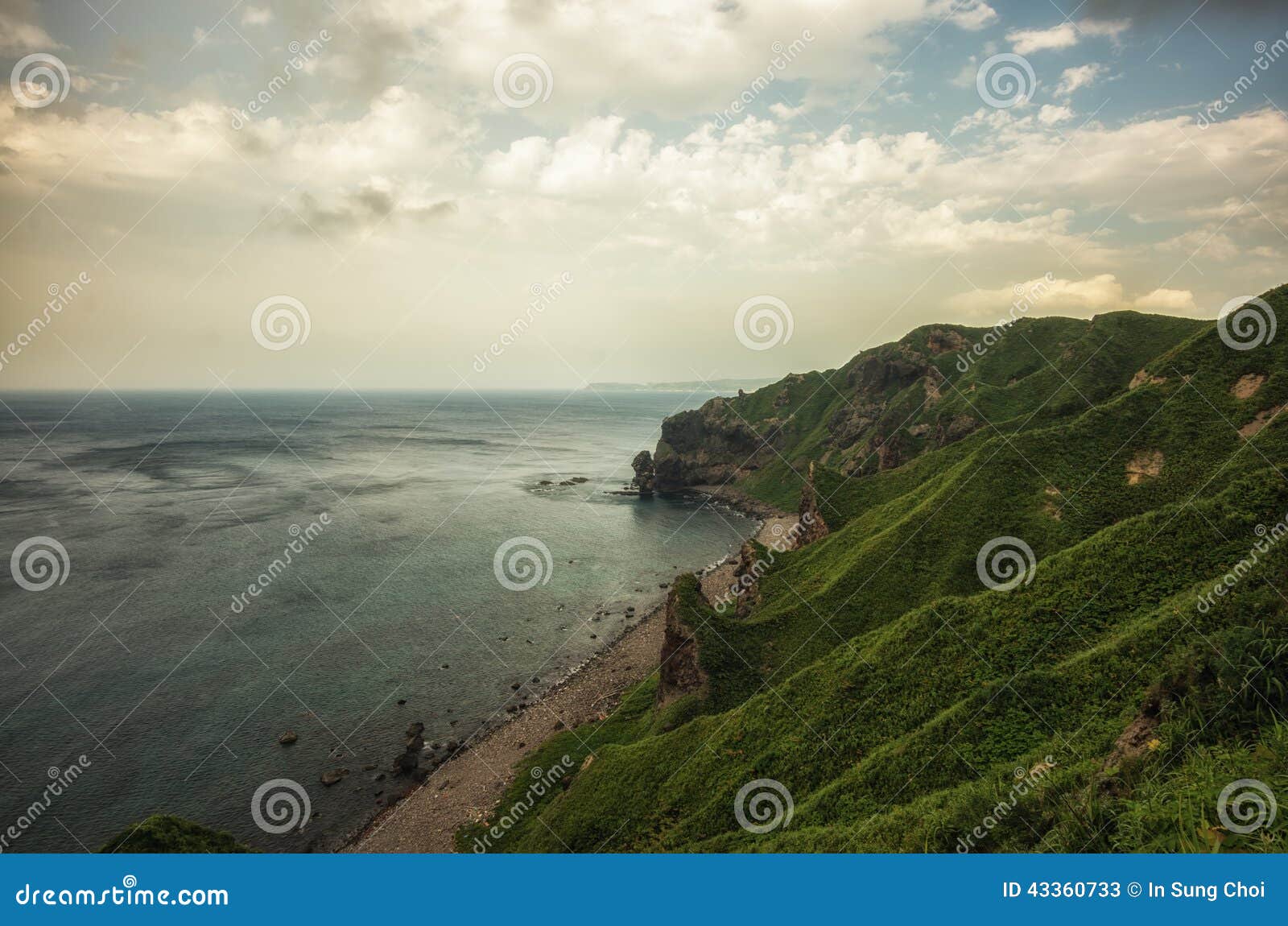 Cape Of Kamui At Shakotan Peninsula Skyline Stock Photography ...